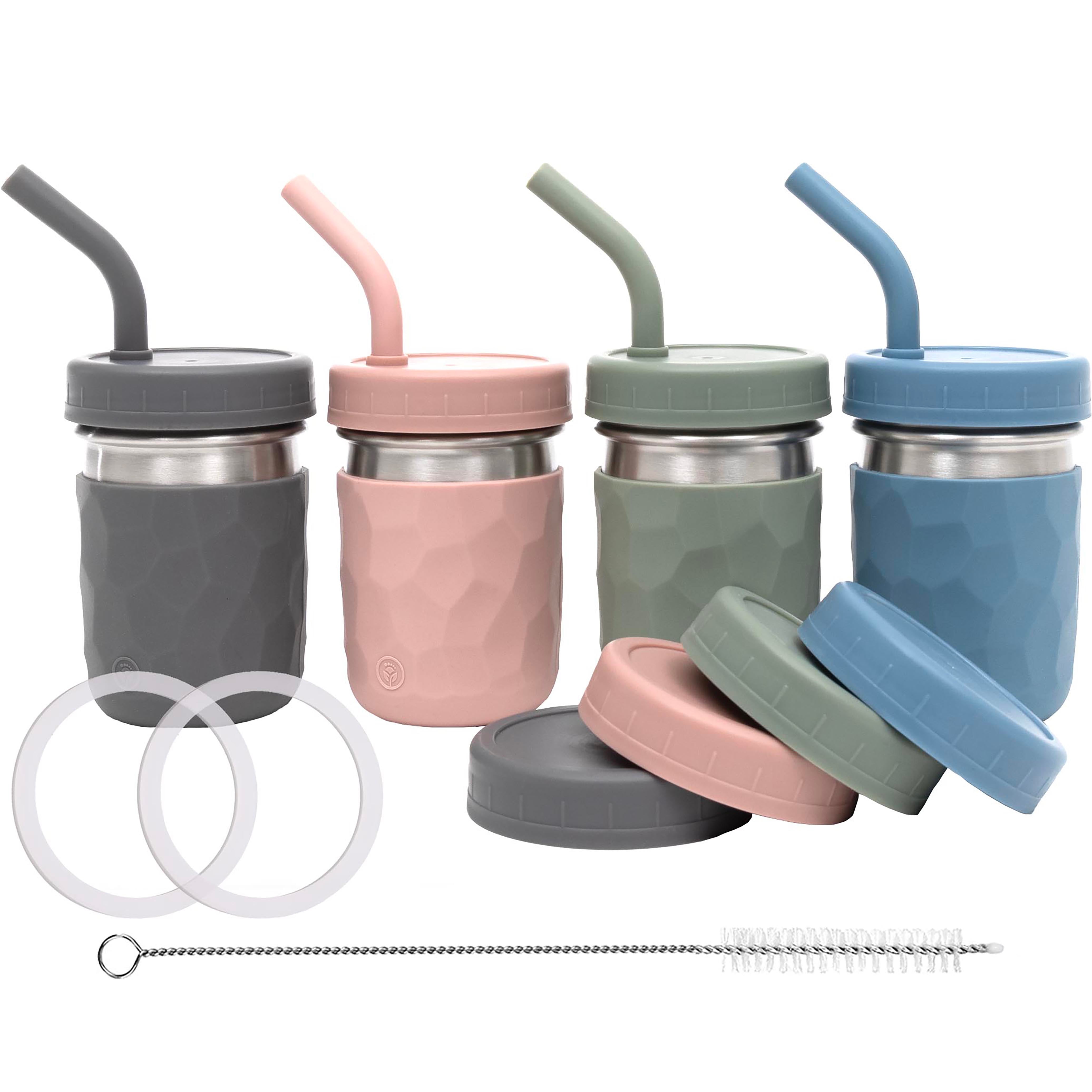 WeeSprout 2-in-1 Drinking Cups for Kids, Durable Stainless Steel ...