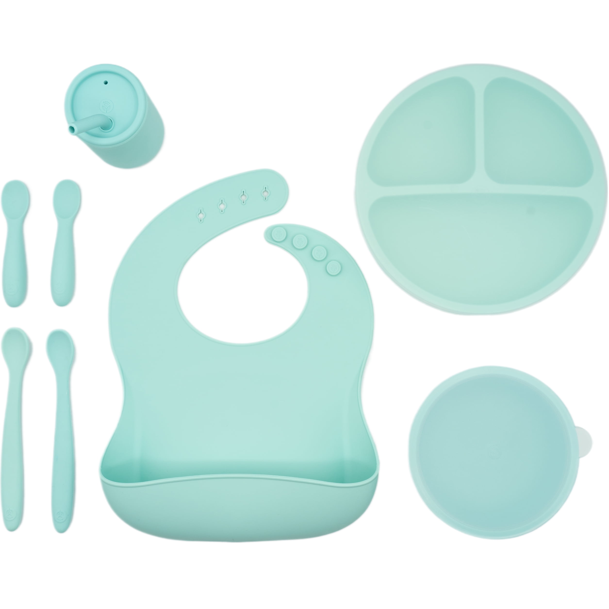 WeeSprout Silicone Baby Feeding Set, Develops Self Feeding Skills, BPA ...