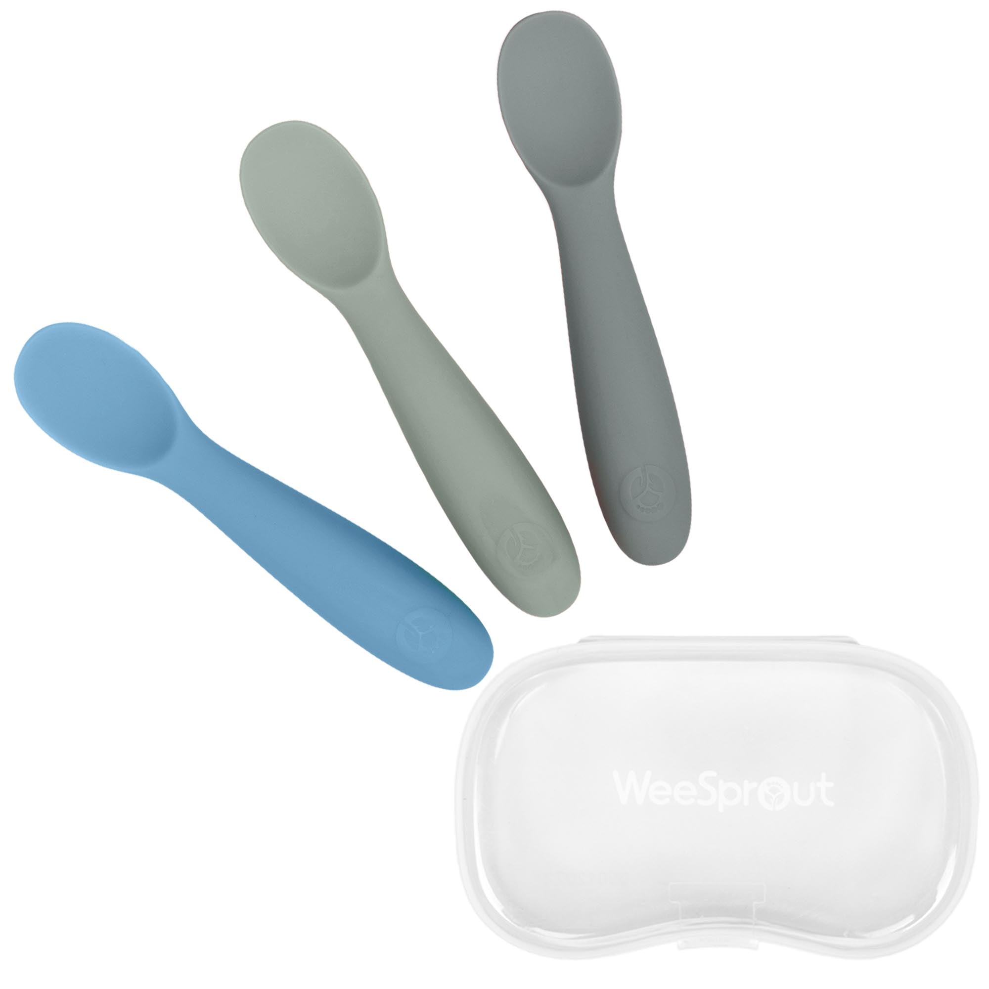 WeeSprout Baby Spoons for Self Feeding 6 Months +, Sensitive Gums ...