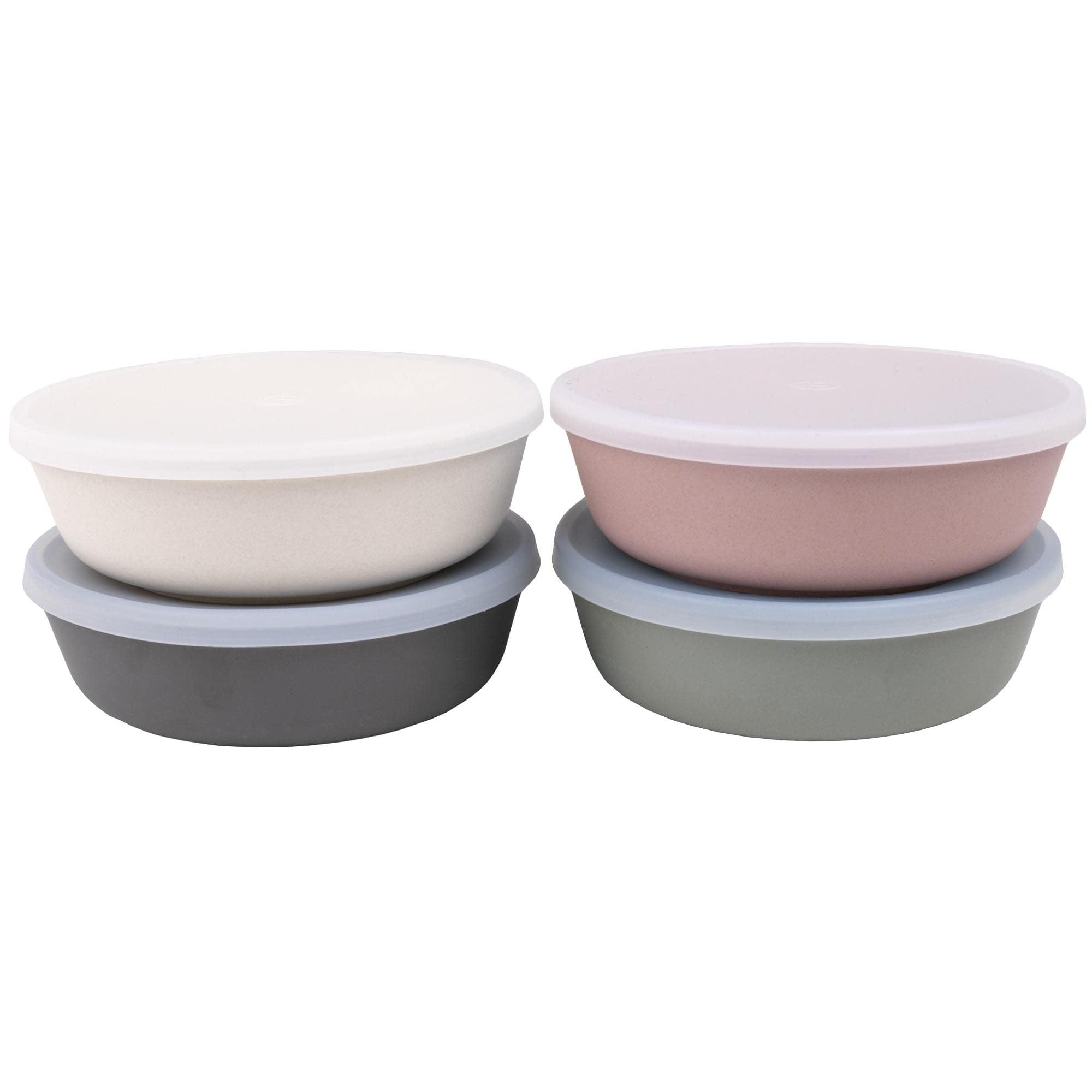 WeeSprout Bamboo Kids Bowls with Lids, Kid-Sized Dinnerware, Cereal ...