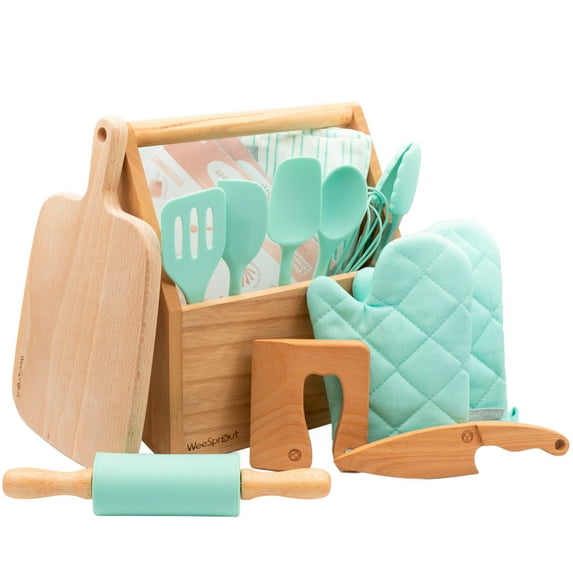WeeSprout Little Chef Kids Cooking & Baking Set, 14-Pc Cooking Set with ...