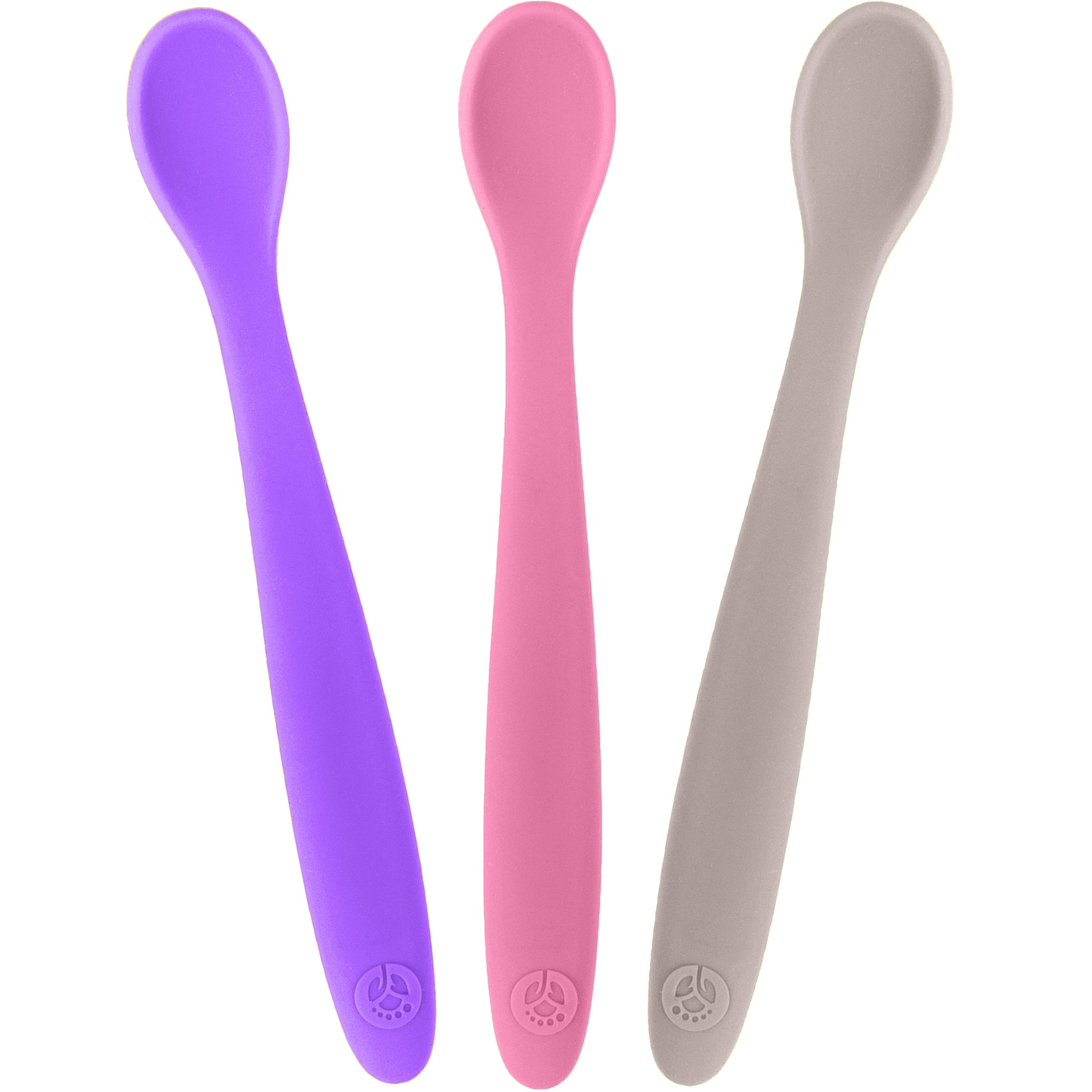 WeeSprout Silicone Baby Spoons, First Stage Infant Feeding Utensils ...