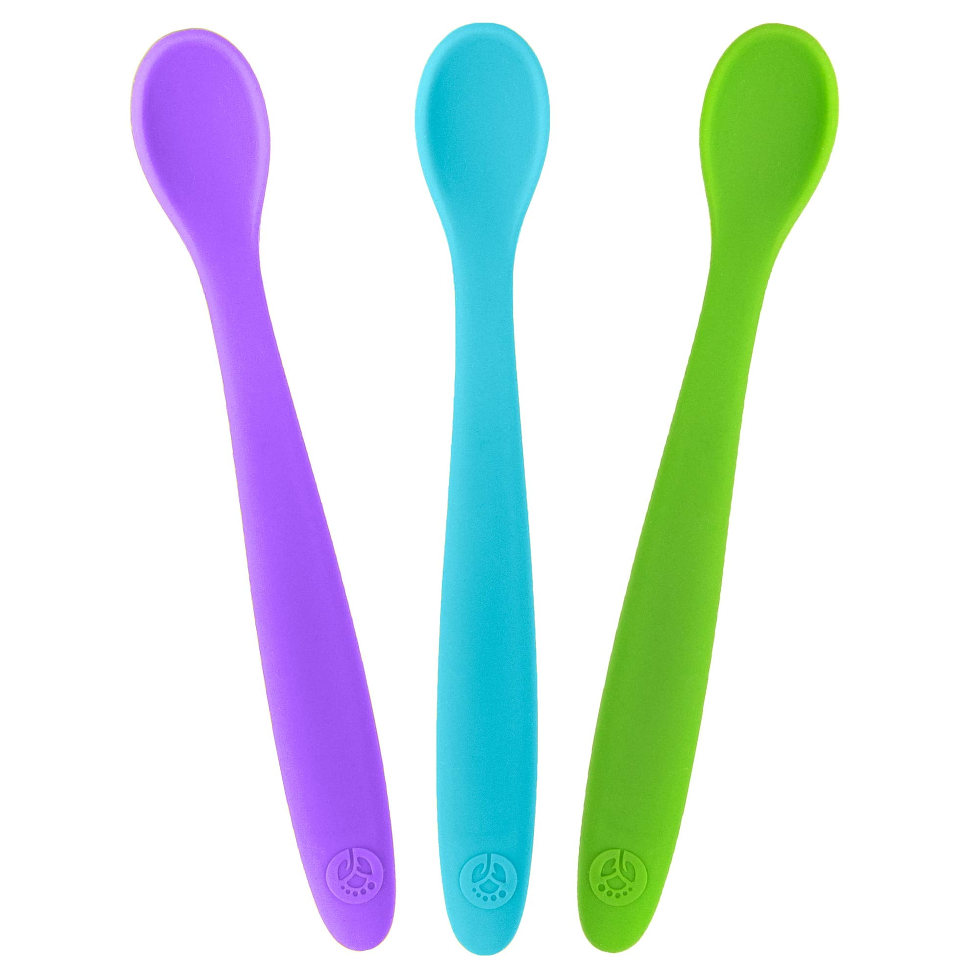 WeeSprout Silicone Baby Spoons, First Stage Infant Feeding Utensils ...