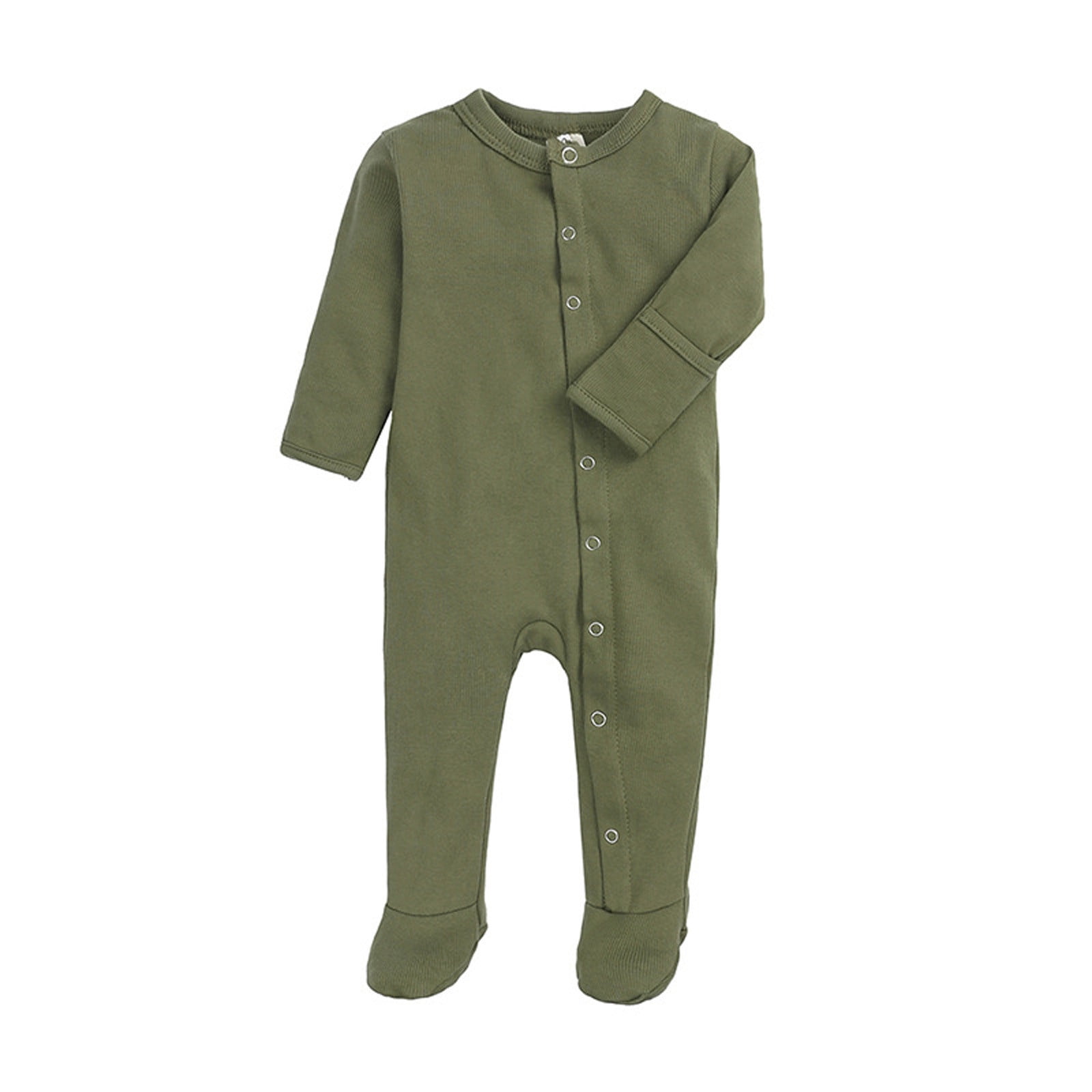 Weebloom Baby Boy Pajamas,Footed With Mitten Cuffs Unisex Snap Up ...