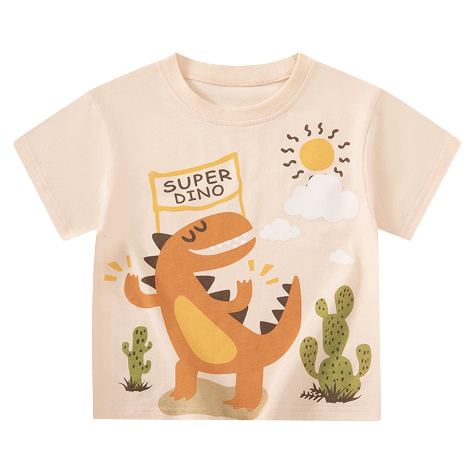 Weebloom Birthday Boy Shirt,Children Short Sleeve Cartoon Dinosaur ...