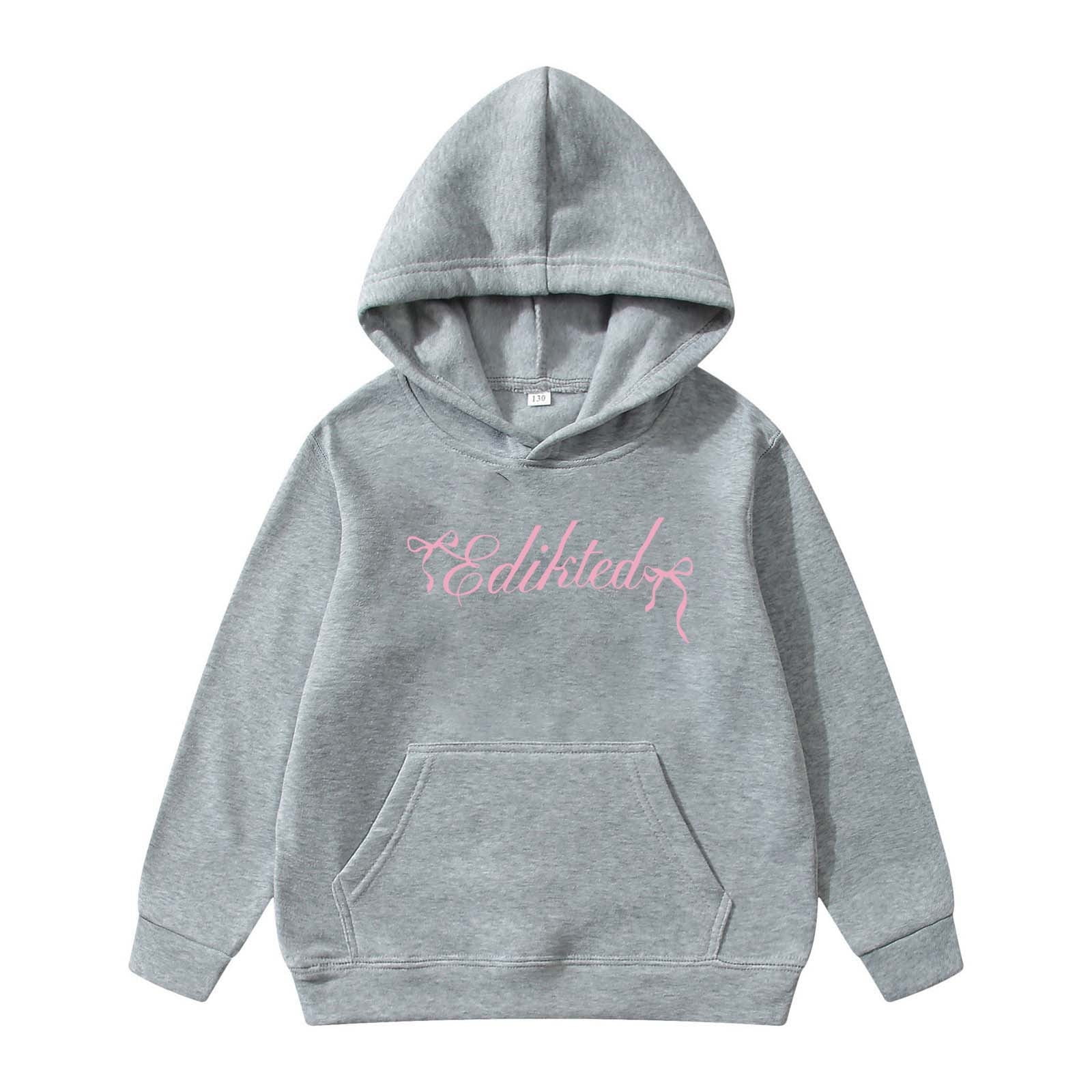 Weebloom Bow Hoodies for Teen Girls Long Sleeved With Printed Bow Tie ...