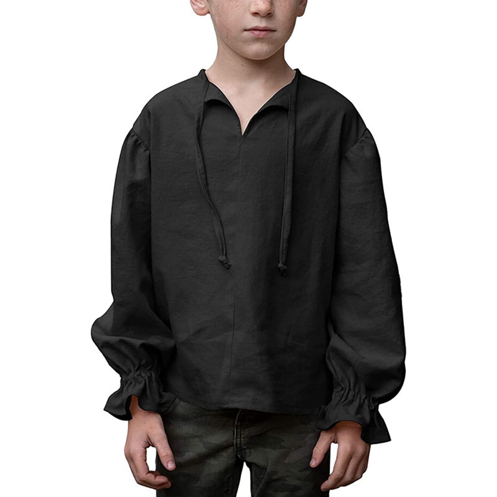 Weebloom Boys Athletic Shirts,Dress Shirt Ruffled Long Sleeves Soft ...