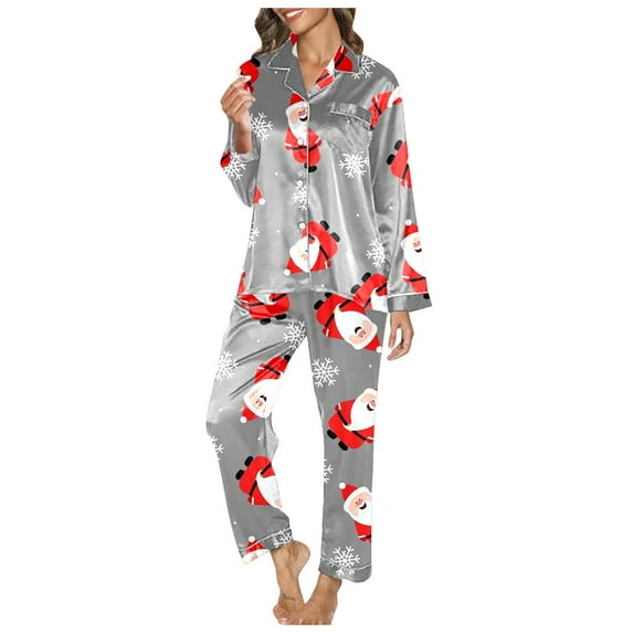 Weebloom Funny Pajamas For Women Winter Prints Long Pants Sets Soft ...