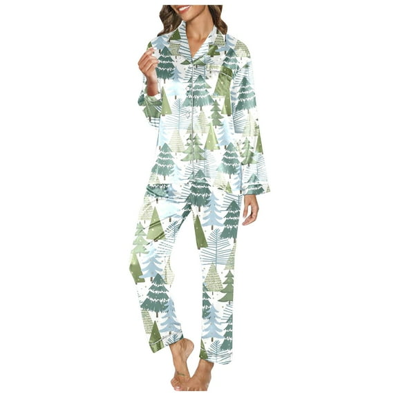 Weebloom Funny Pajamas For Women Winter Prints Long Pants Sets Soft ...