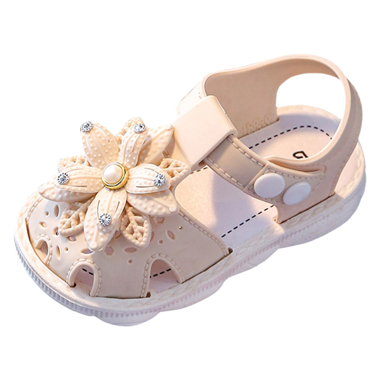 Weebloom Girls Dress Sandals,Children Shoes Flat Toe Covering Beach ...