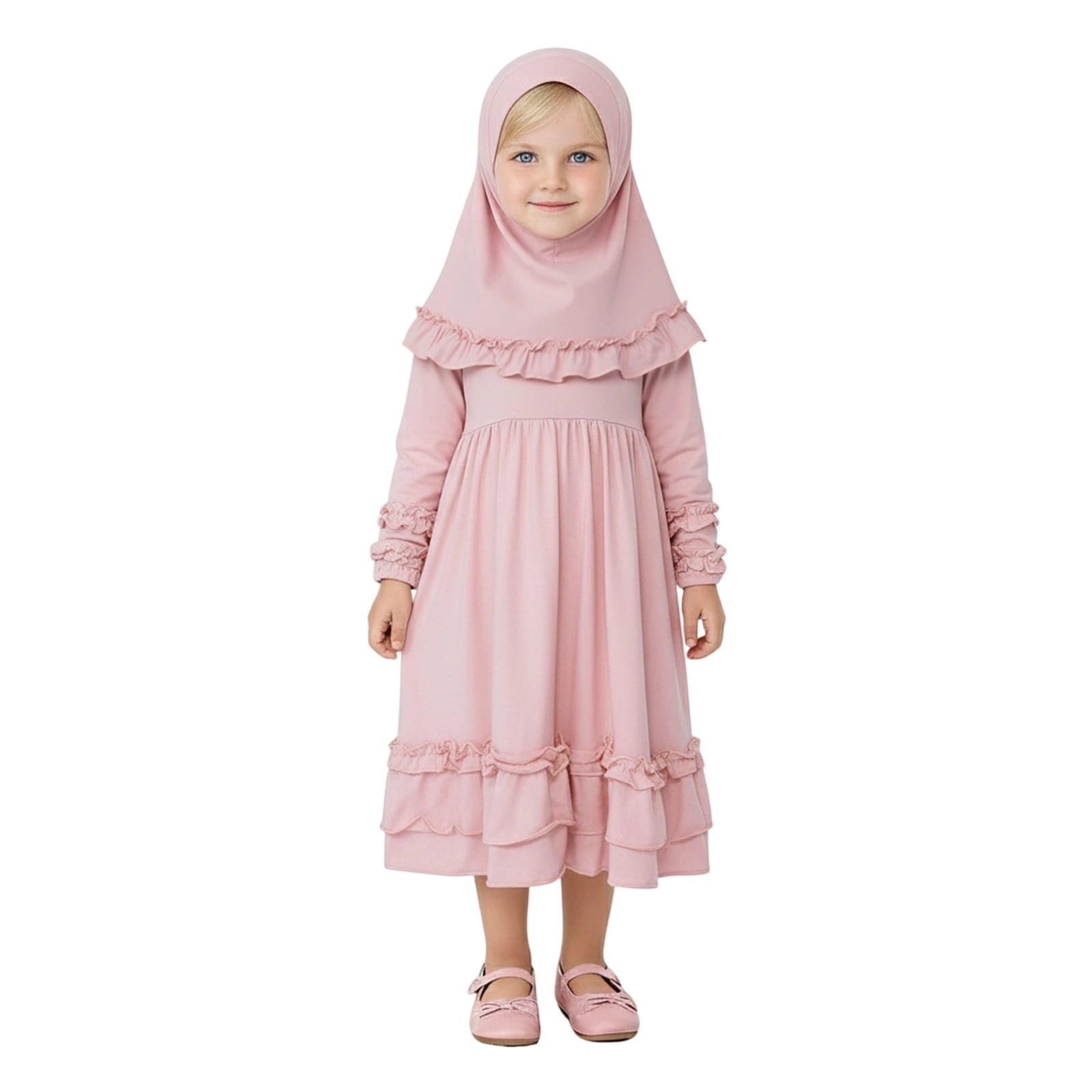 Weebloom Girls Fall Outfits Baby Abaya With Hijab Robe Burka Maxi ...