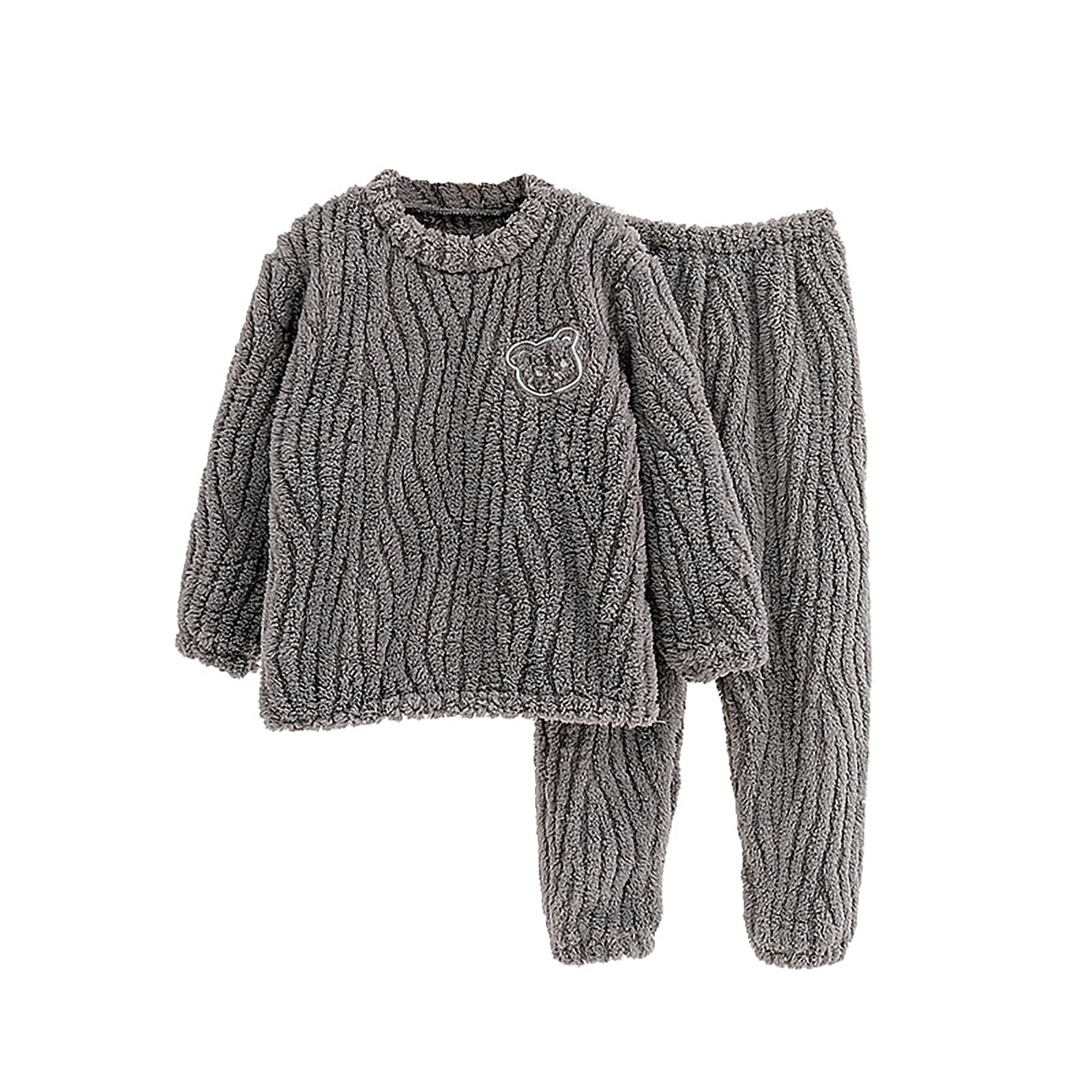 Weebloom Girls Fleece Pajamas Winter Thermal Kids Outfit Cozy Flannel ...