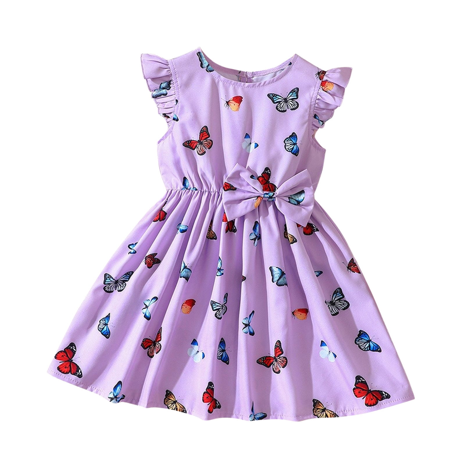 Weebloom Girls Graduation Dress,Casual Full Print Flying Sleeve ...