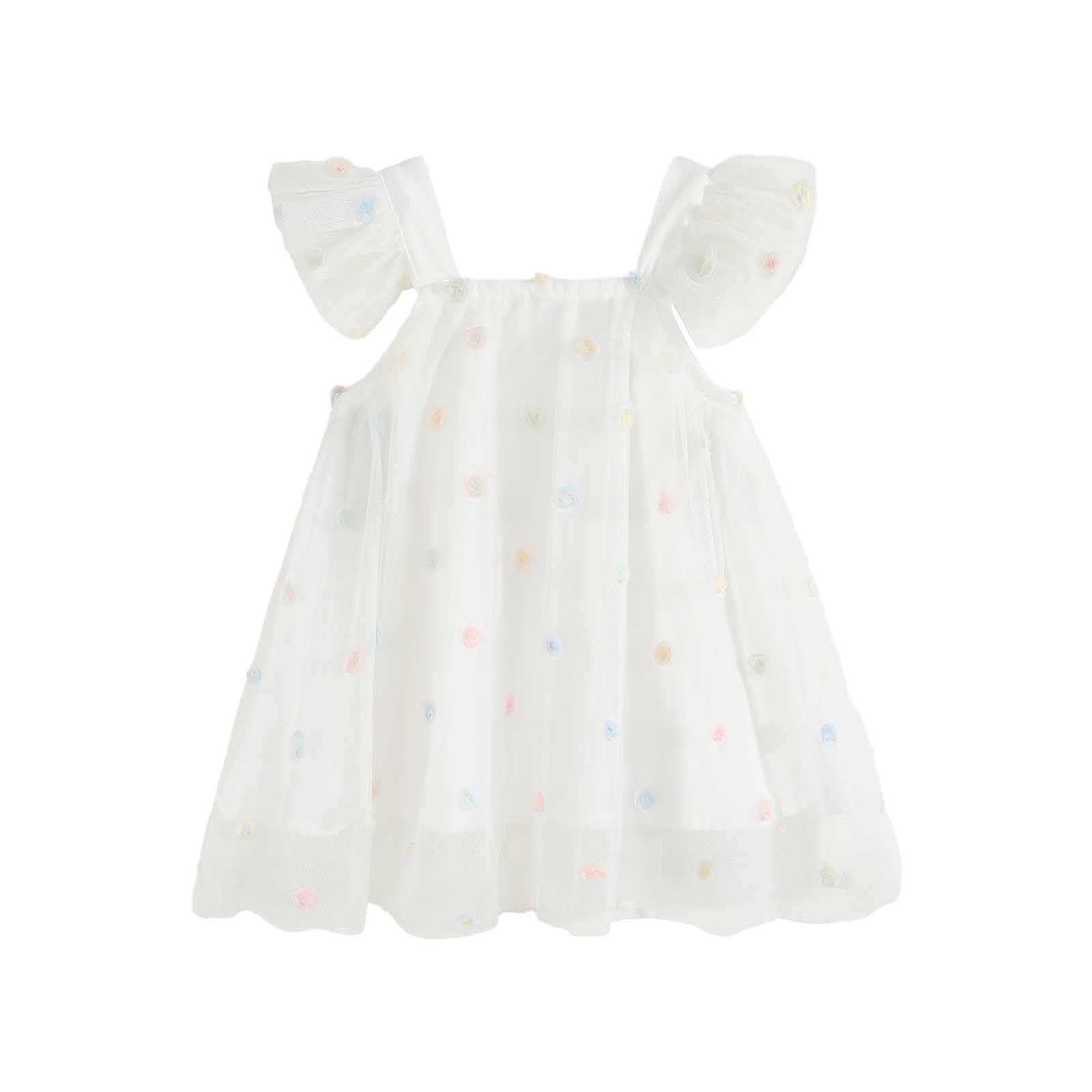 Weebloom Girls Graduation Dress,Fly Sleeve Holiday Party Mesh Dance ...