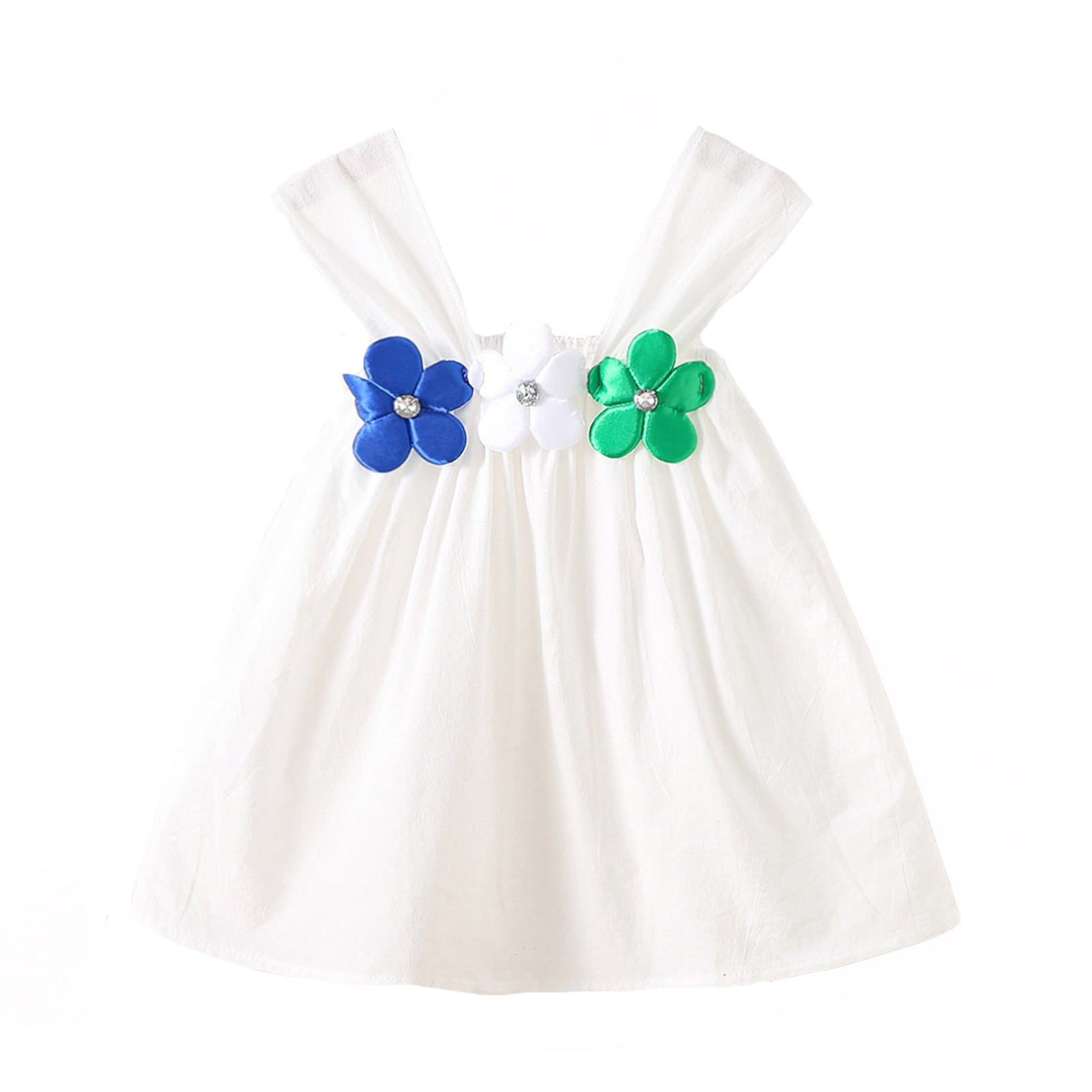 Weebloom Girls Graduation Dress,Kids Clothes Floral Ruched Sleeveless ...