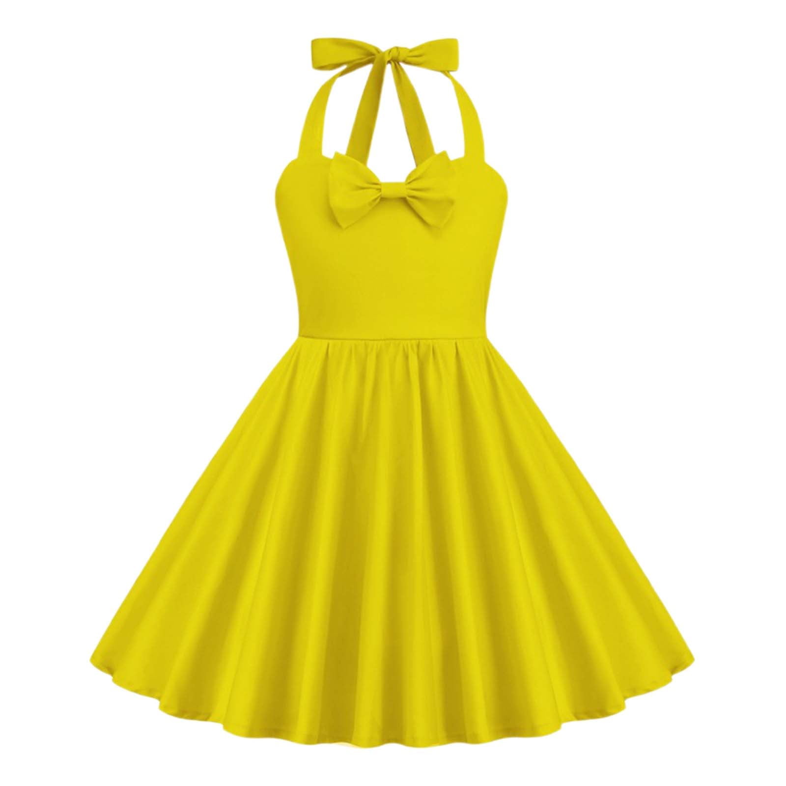 Weebloom Girls Graduation Dress,Neck A Line Solid Color Suspender Girls ...