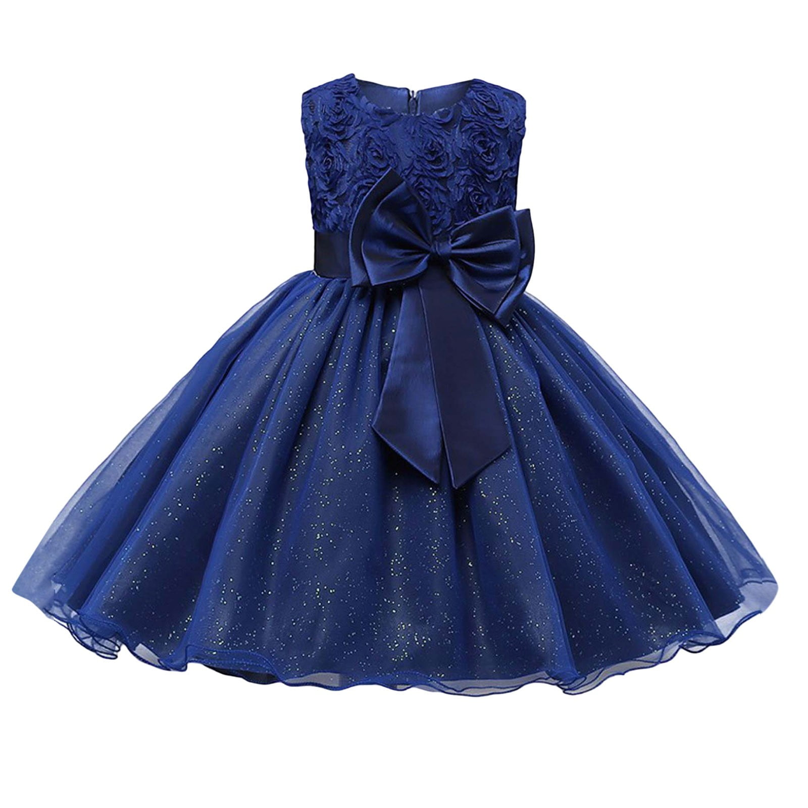 Weebloom Girls Graduation Dress,Rose Party Kids Puff Sleeve Evening ...
