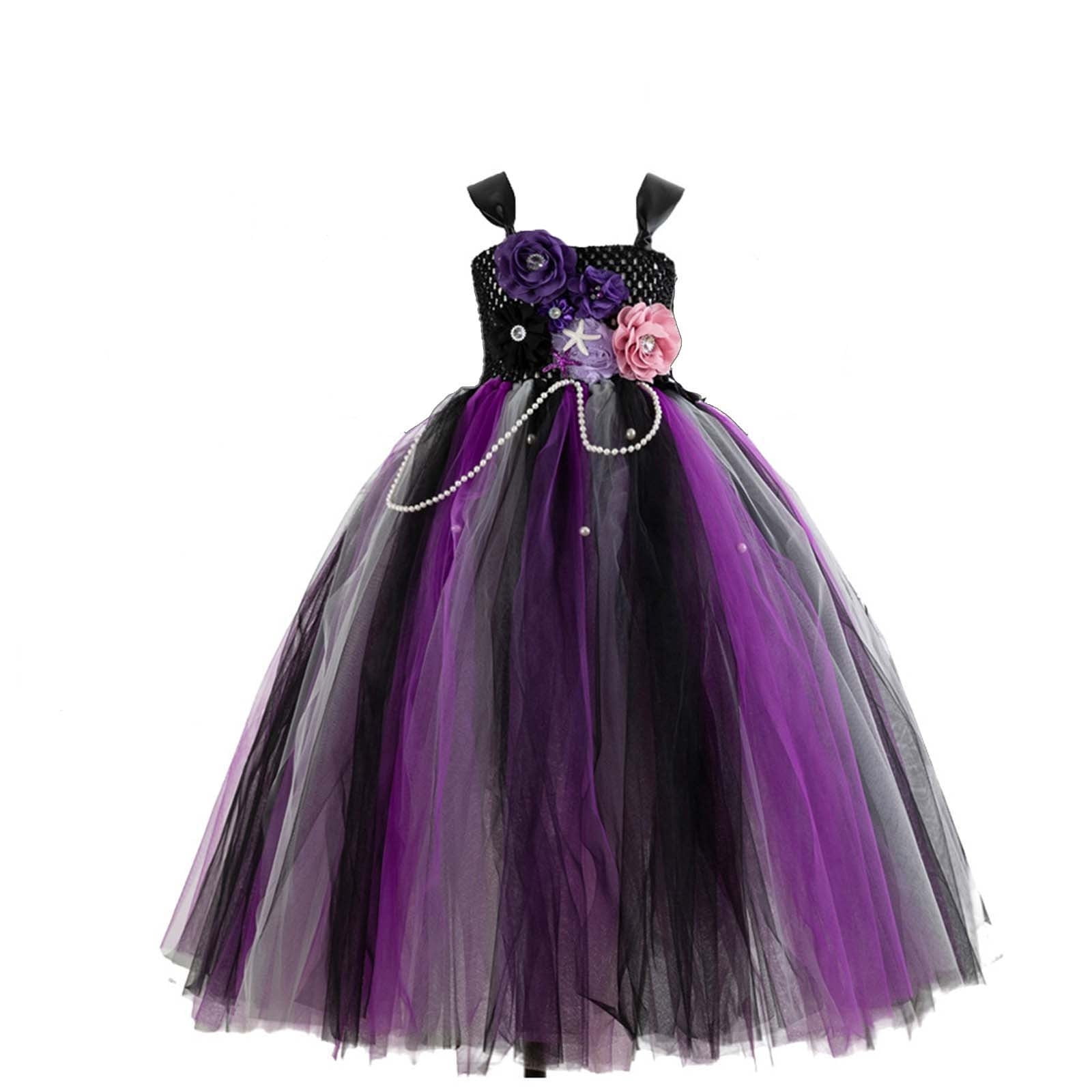 Weebloom Girls Halloween Dress Long Handmade Up Maxi With Headband ...