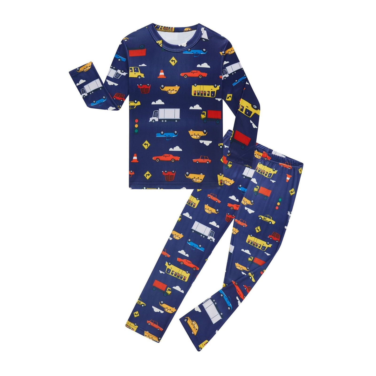 Weebloom Girls Pajama Set Outfits Set Cute Printed Long Sleeve Set Kids ...