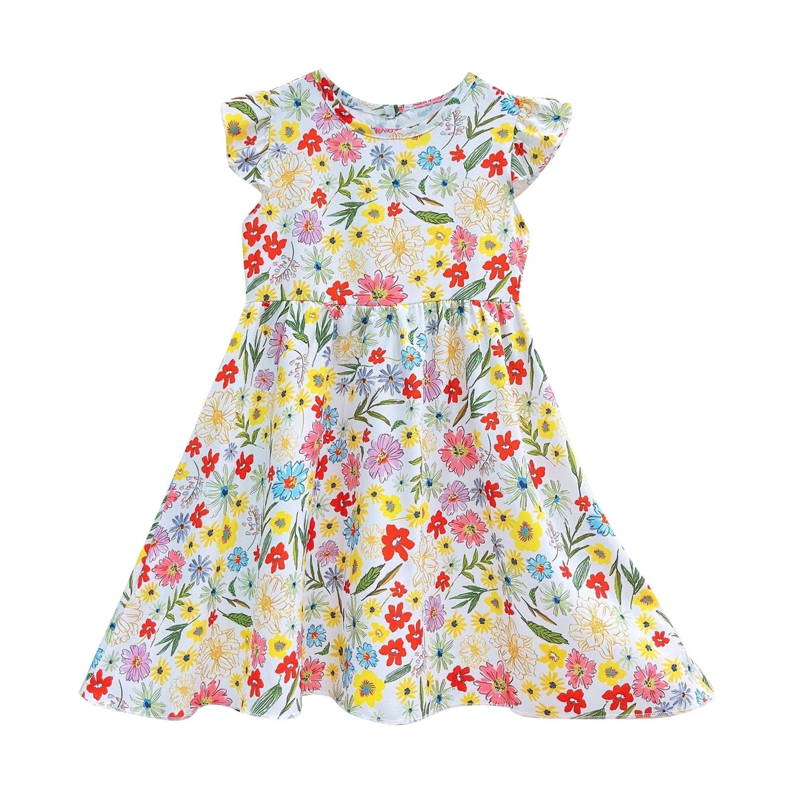 Weebloom Girls Summer Dress,Children Casual Fashion Floral Knee-Length ...