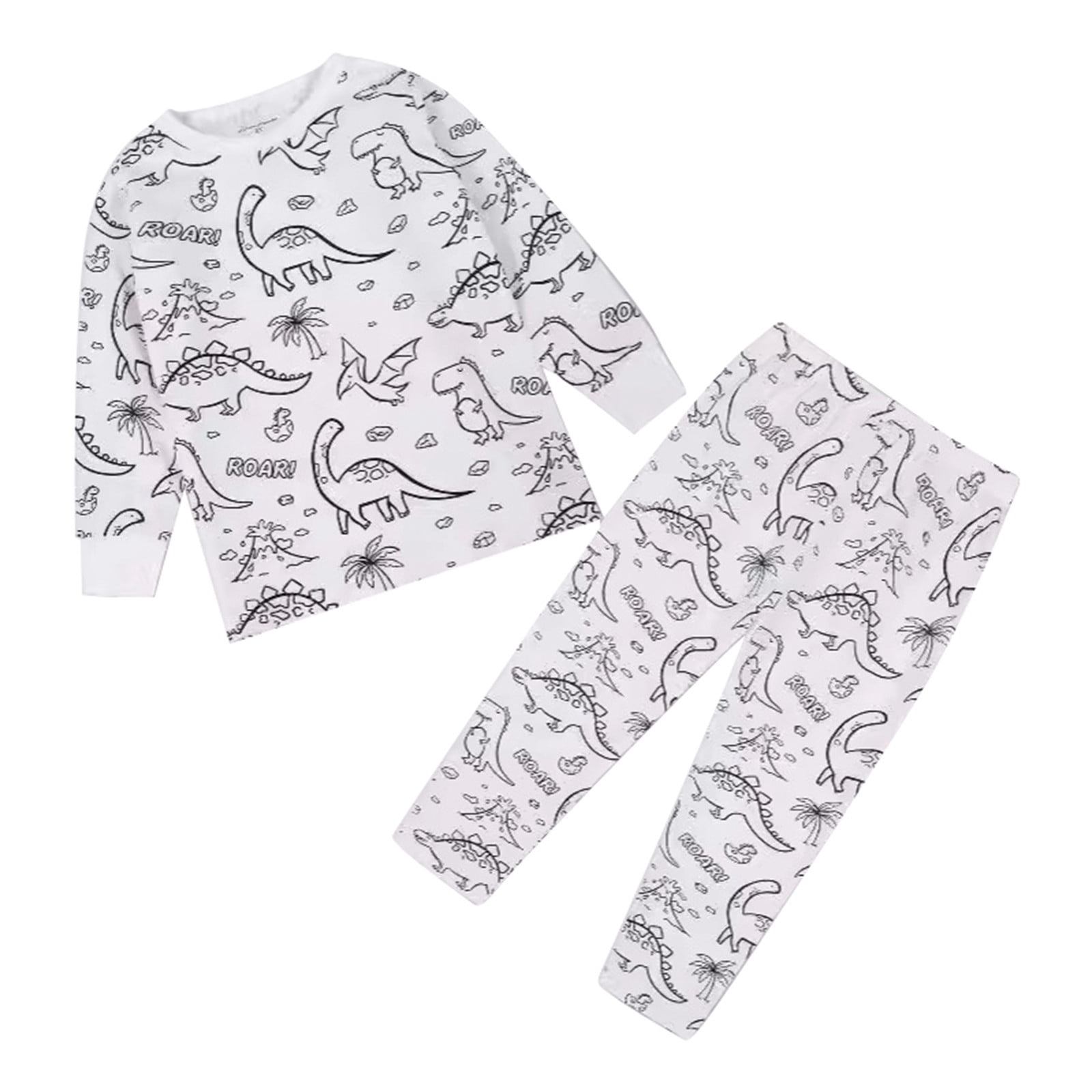 Weebloom Girls Summer Outfits,Kid Diy Hand Painted Homewear Set ...