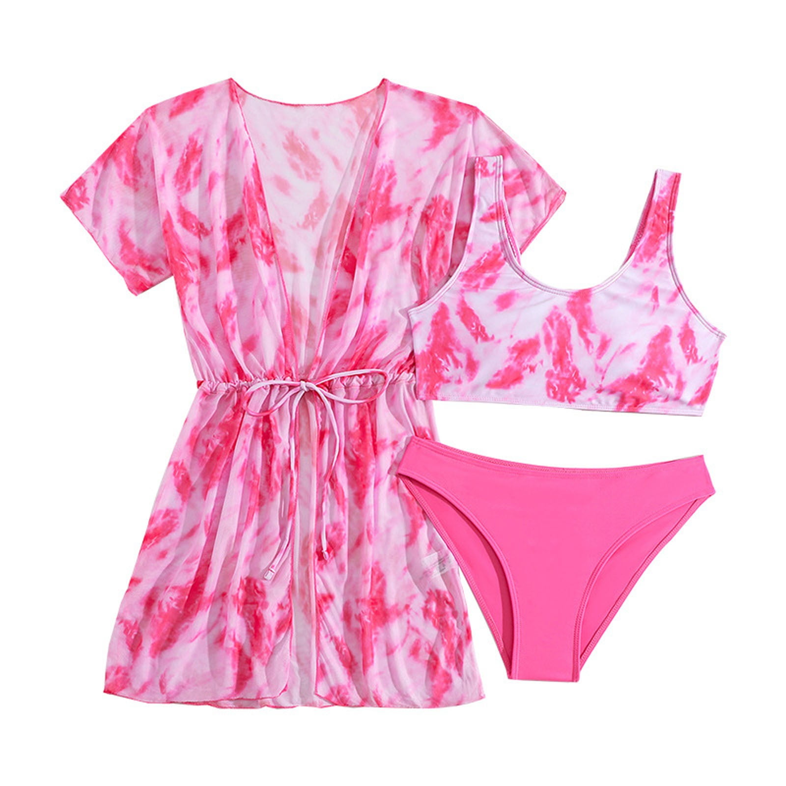 Weebloom Girls Swimsuits Baby 3 Piece Floral Set With Cover Up ...