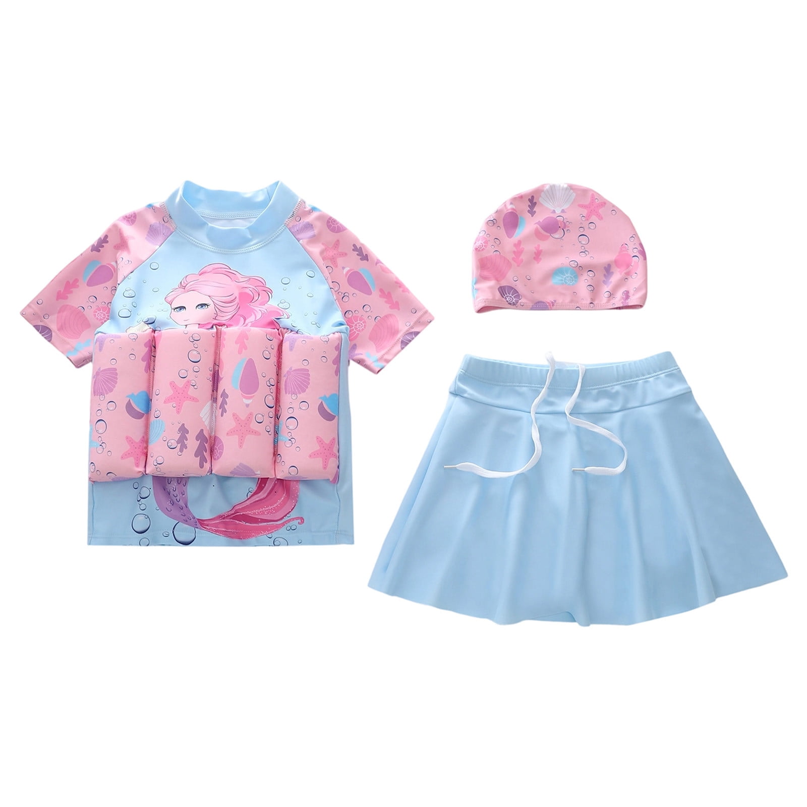 Weebloom Girls Swimsuits Buoyancy Two Piece Toddlers Babies Cute ...