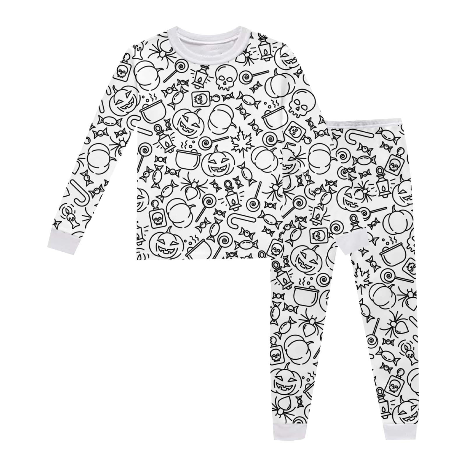 Weebloom Halloween Pajamas For Girls Diy Doodle Set Hand Painted Kids ...