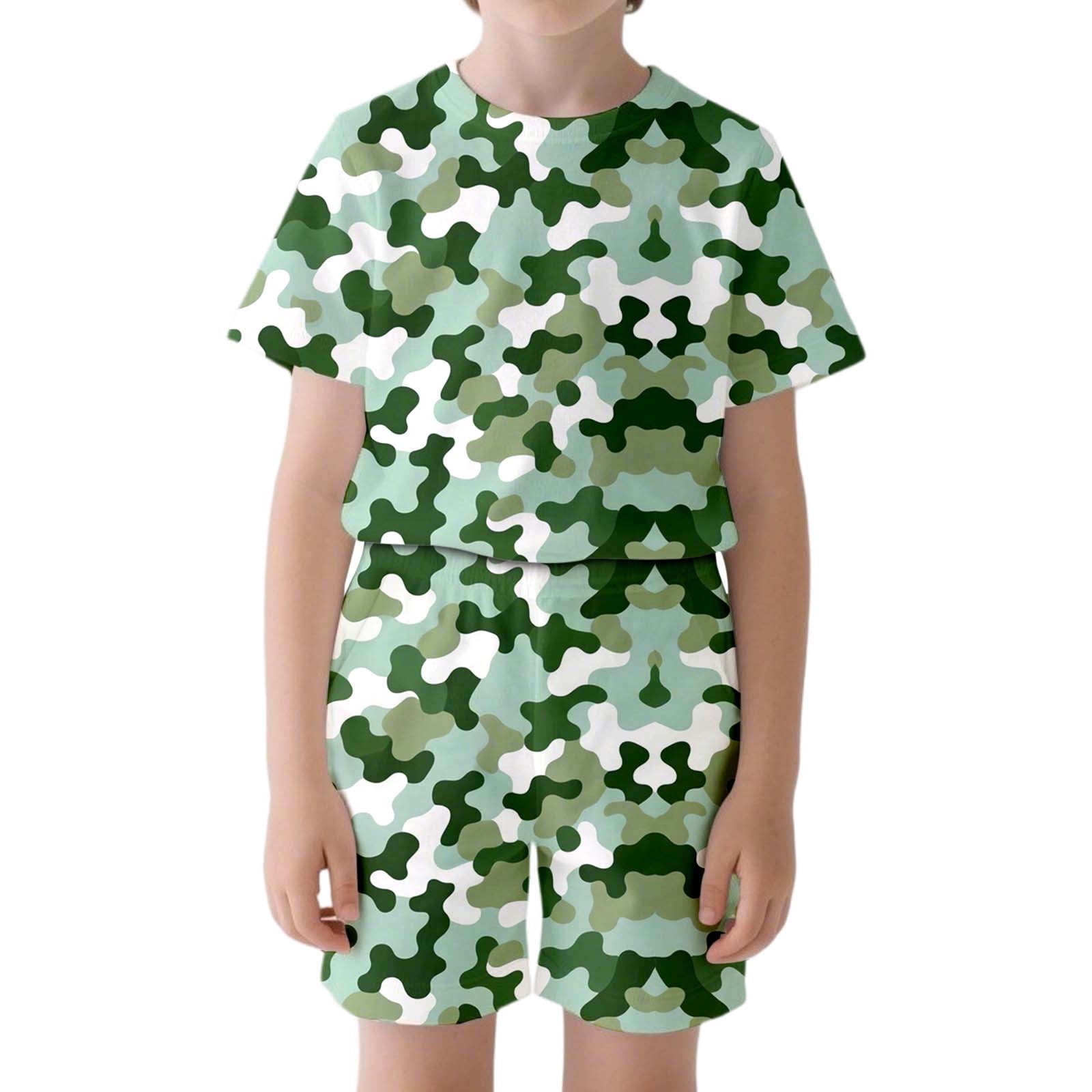 Weebloom Kids Boys Summer Outfits Set Outdoor Training Camps Primary ...