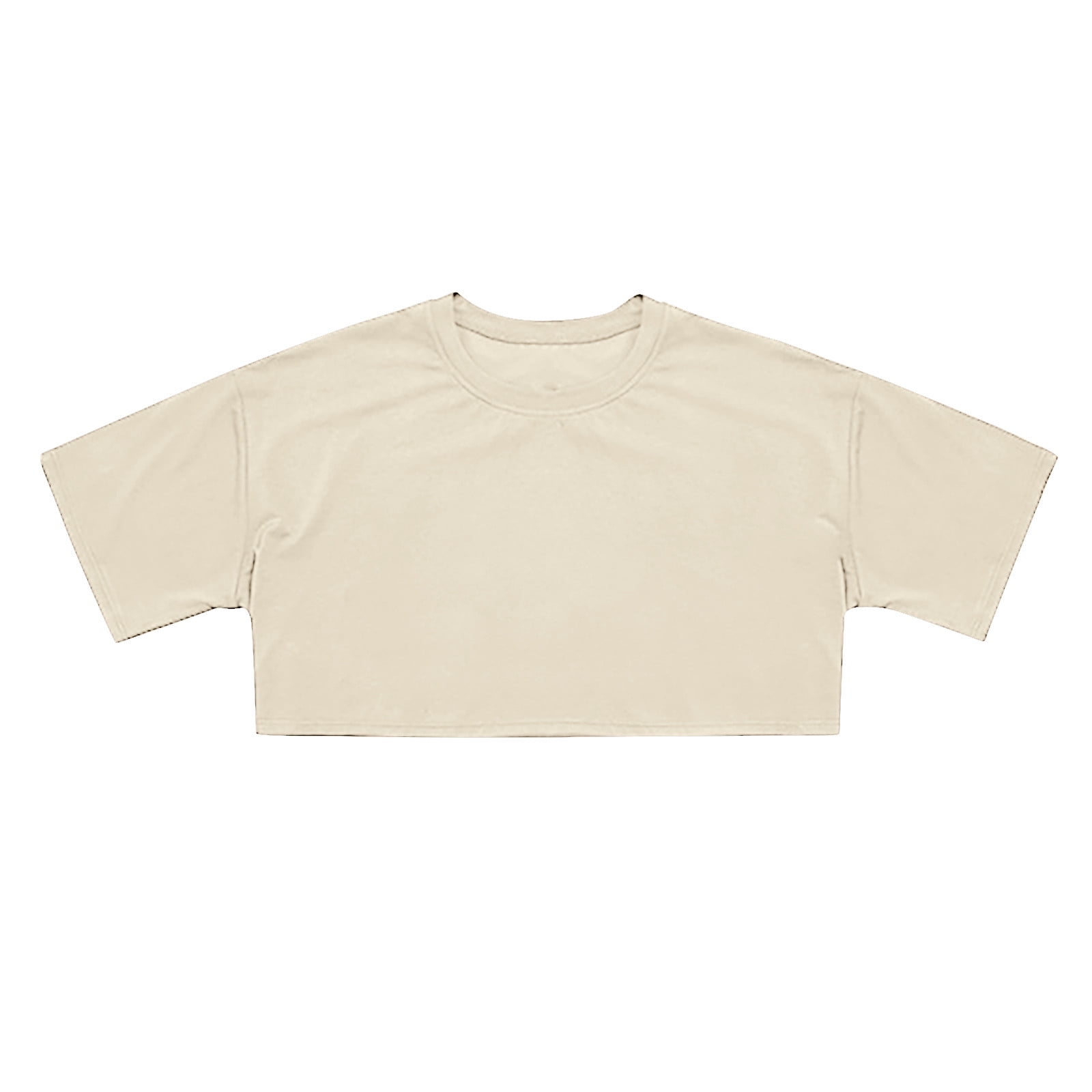 Weebloom Teen Girl Shirts,Crop Tops Short Sleeve Shirt Neck Slim Fit ...