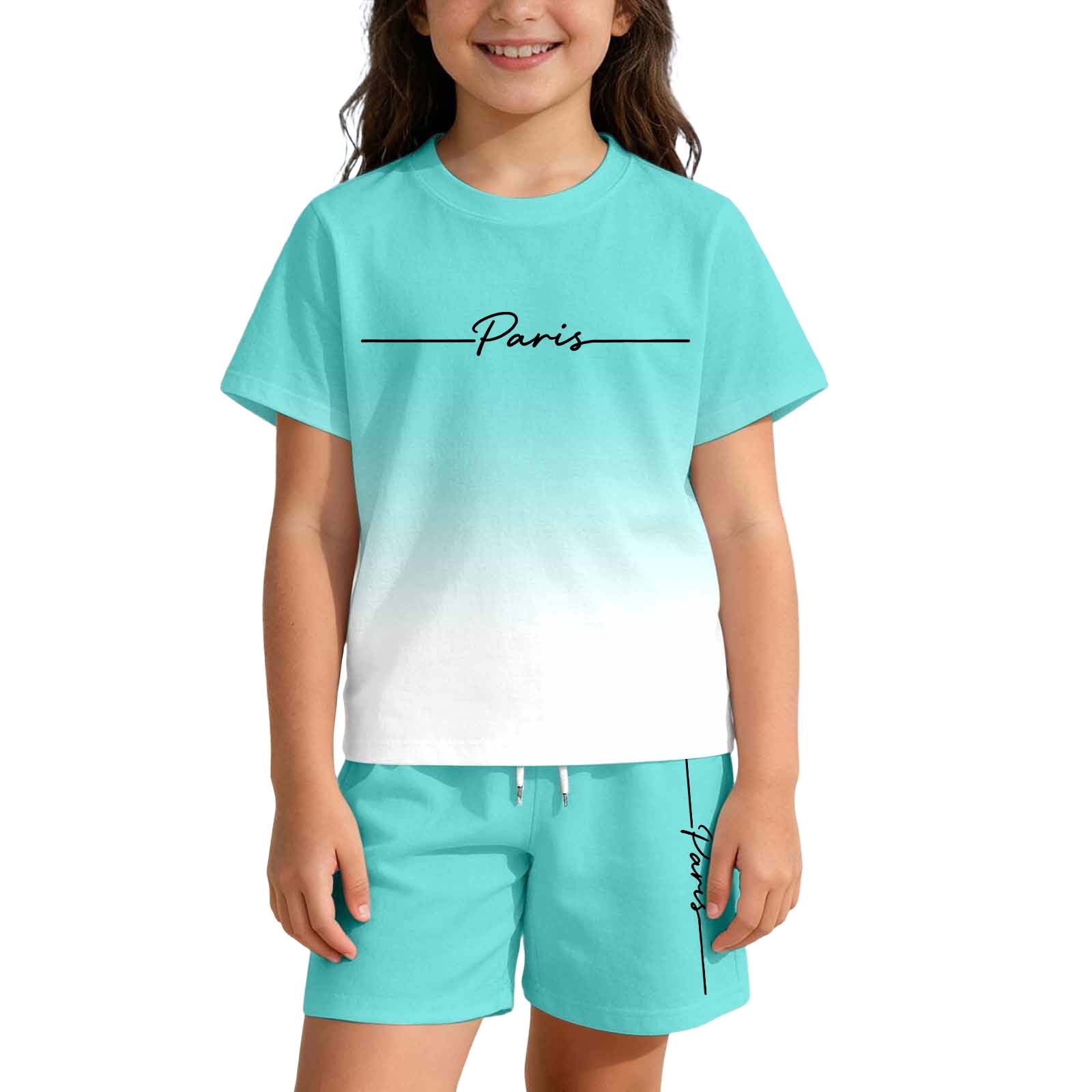 Weebloom Teen Girls Summer Outfits Short Sleeve Athletic City Vibe ...