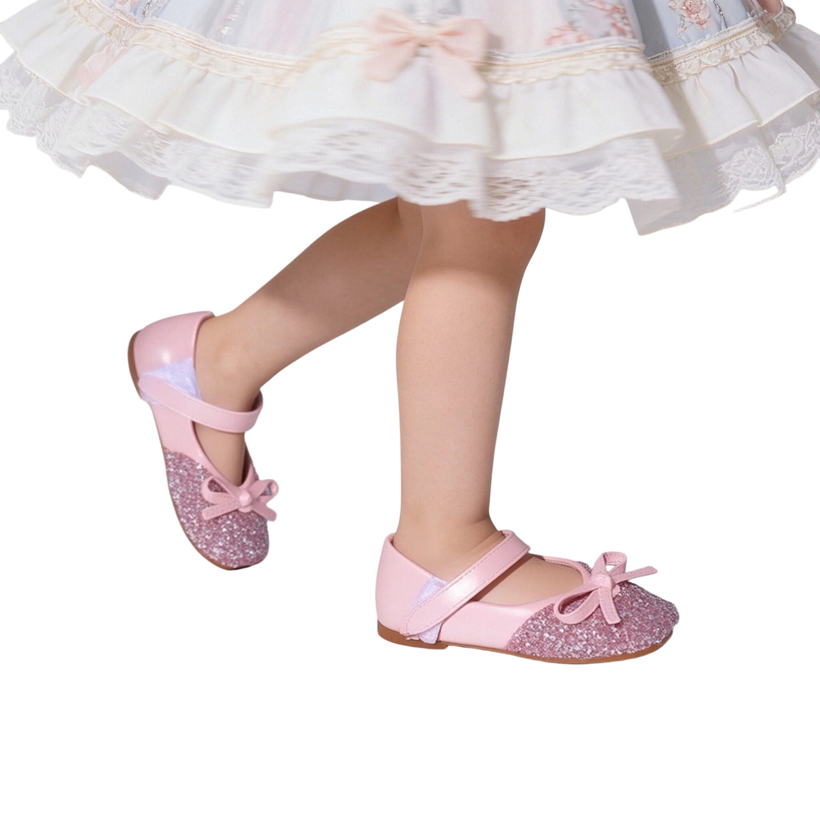 Weebloom Toddler Girls Dress Shoes Soft Sole Low Heel Mary Kids ...