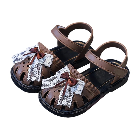 Weebloom Toddler Kids Sandals Girls Lightweight Hollow Design With Bow ...