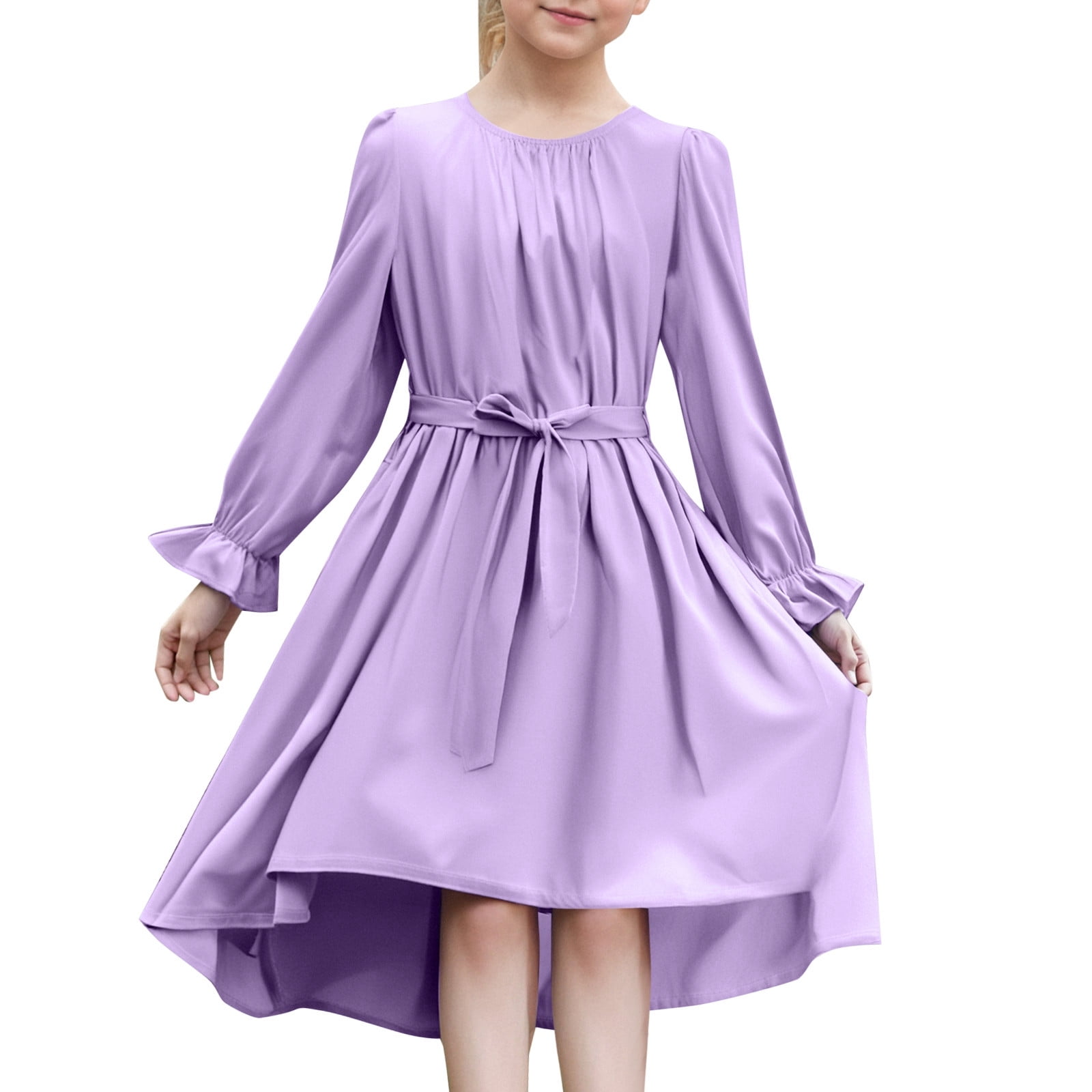Weebloom White Graduation Dress For Girls,Long Sleeved Stylish Flowy ...