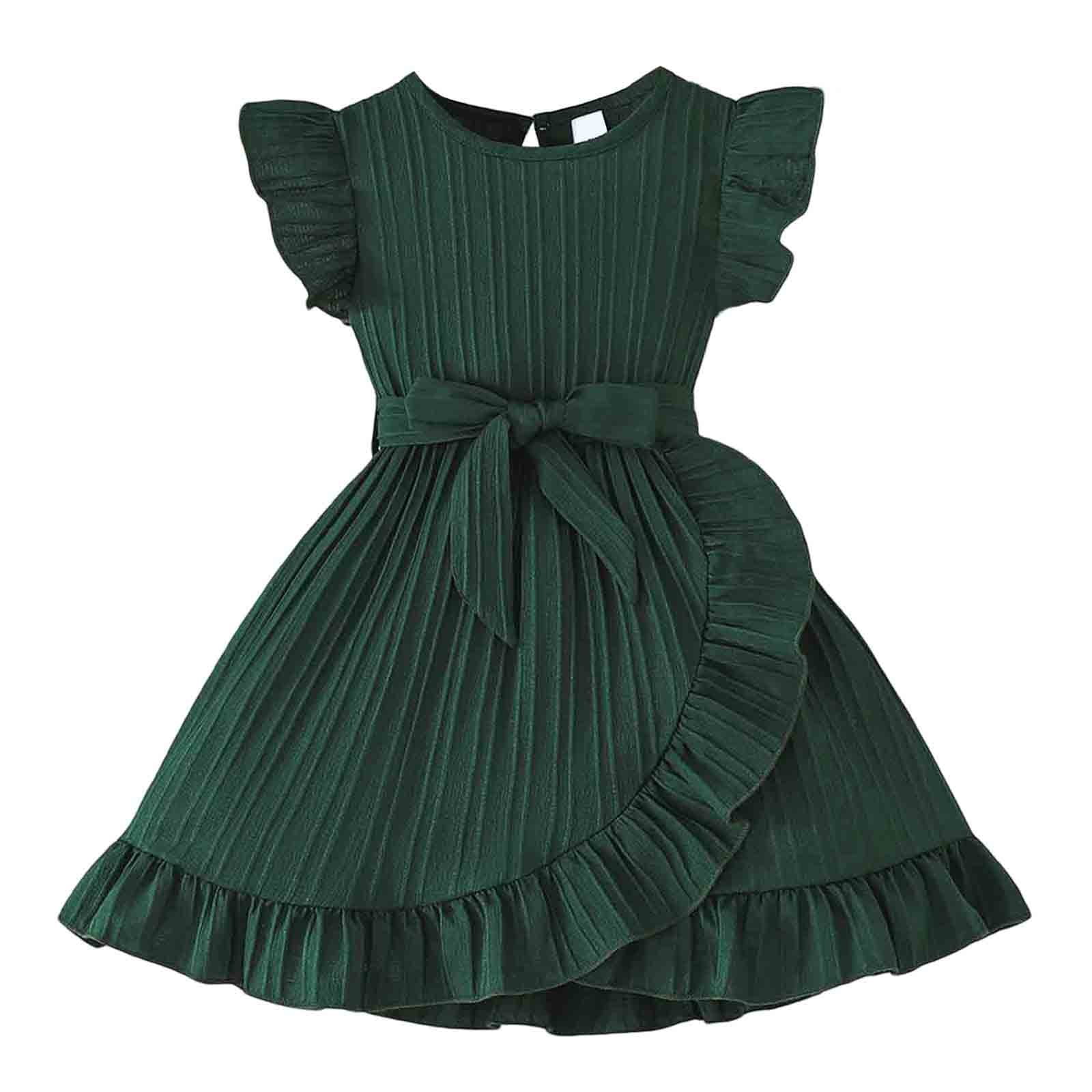 Weebloom White Graduation Dress For Girls,Striped Flutter Sleeve With ...