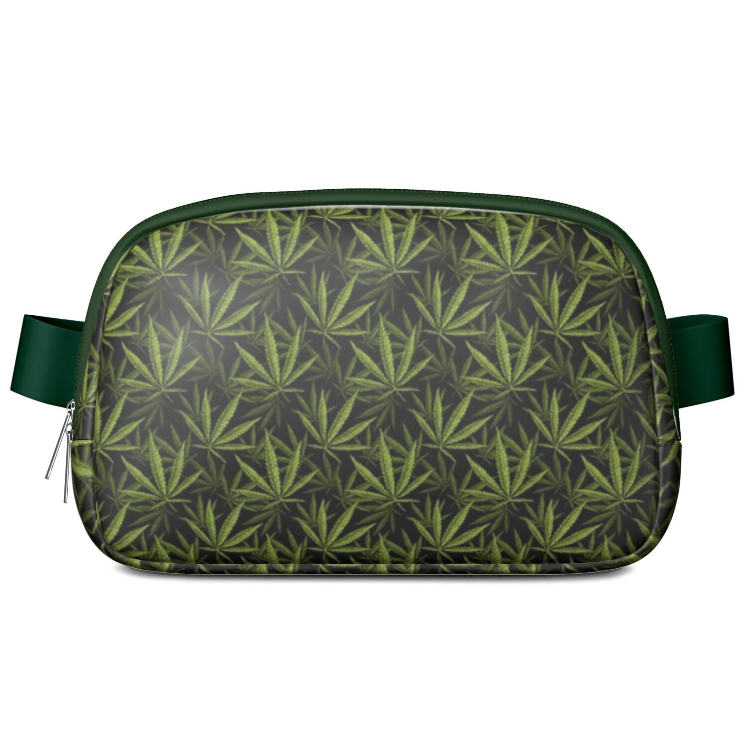 Weed Aesthetic Fanny Pack for Women – Glow-in-the-Dark Marijuana Leaf ...