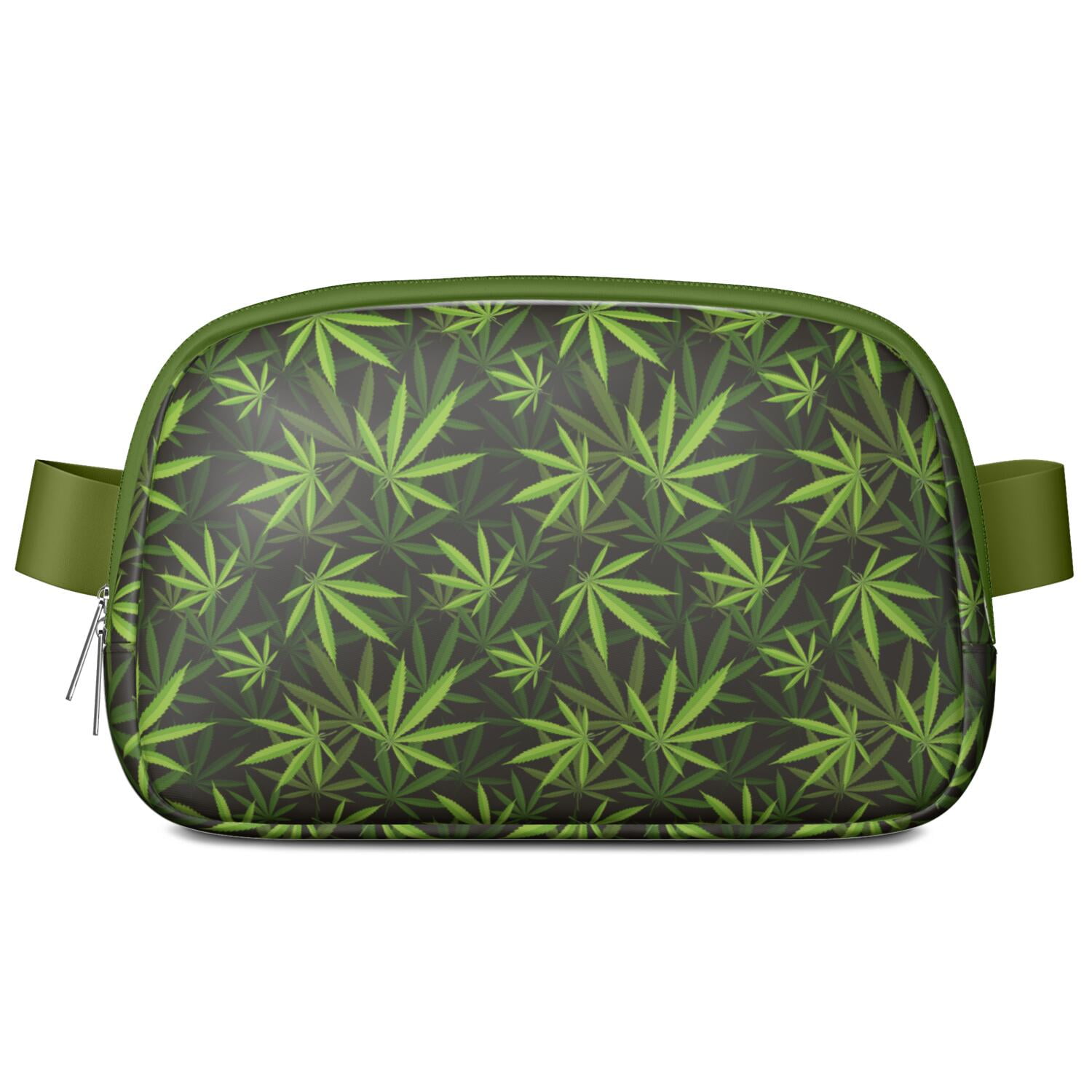 Weed Aesthetic Fanny Pack for Women – Glow-in-the-Dark Marijuana Leaf ...