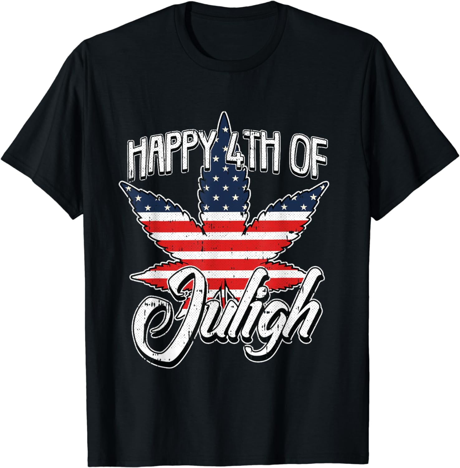 Weed American Flag 4th Of July Funny Marijuana Leaf Stoner T-Shirt ...
