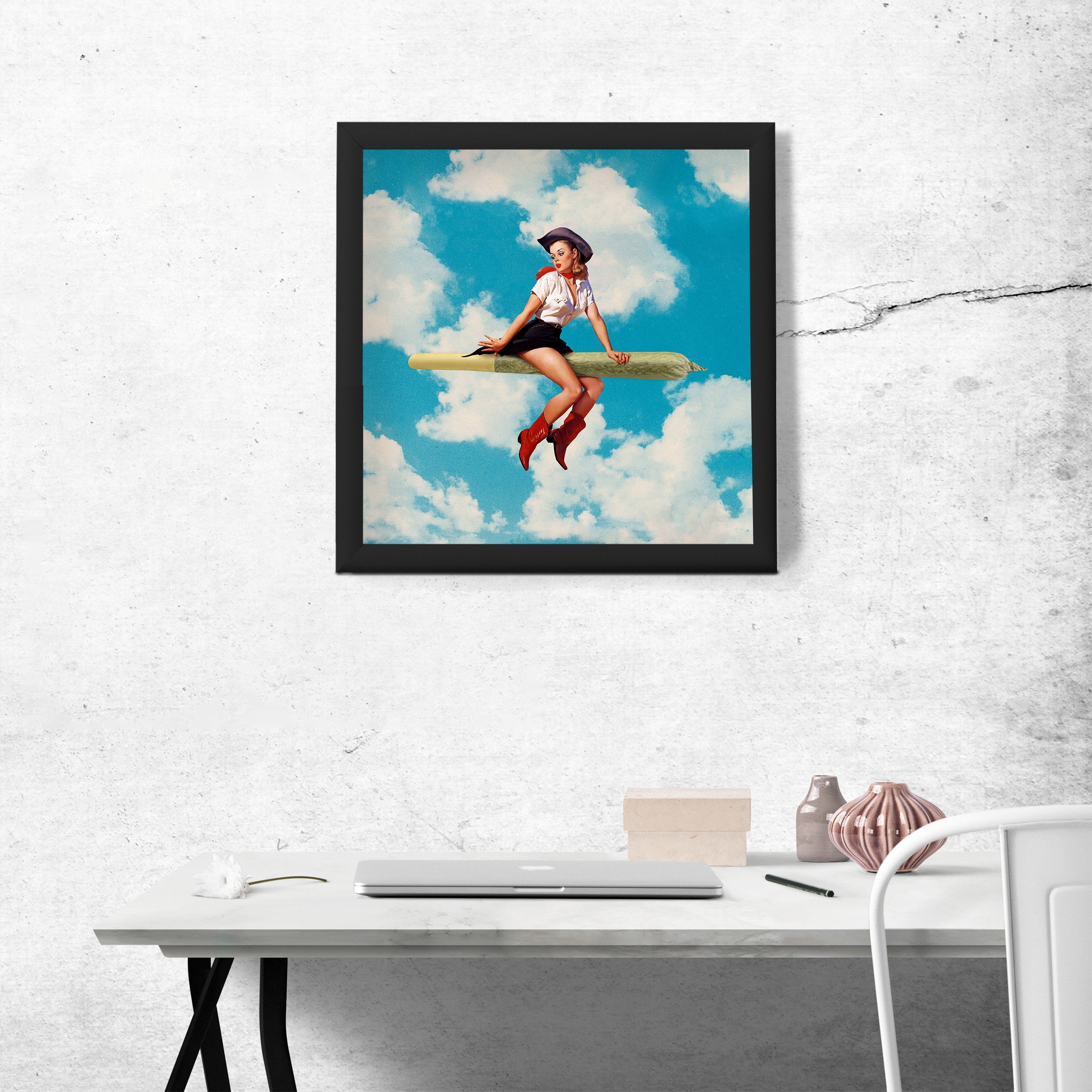 Weed Art, Weed Poster, Collage Art, Trippy Wall Art, Weed Artwork, Pop ...