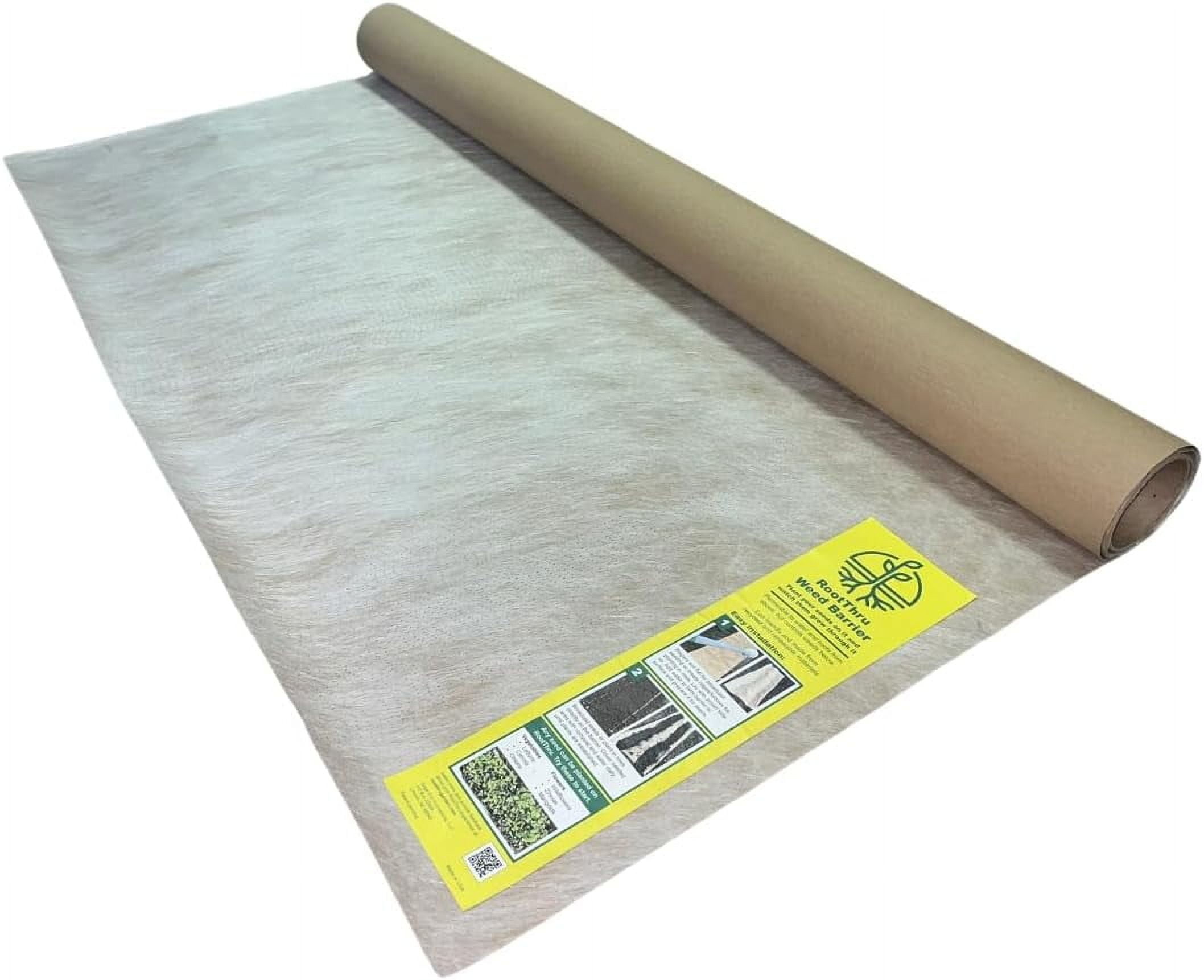 Weed Barrier, 4FTx100FT, Natural, Eco-Friendly, Landscape Fabric ...