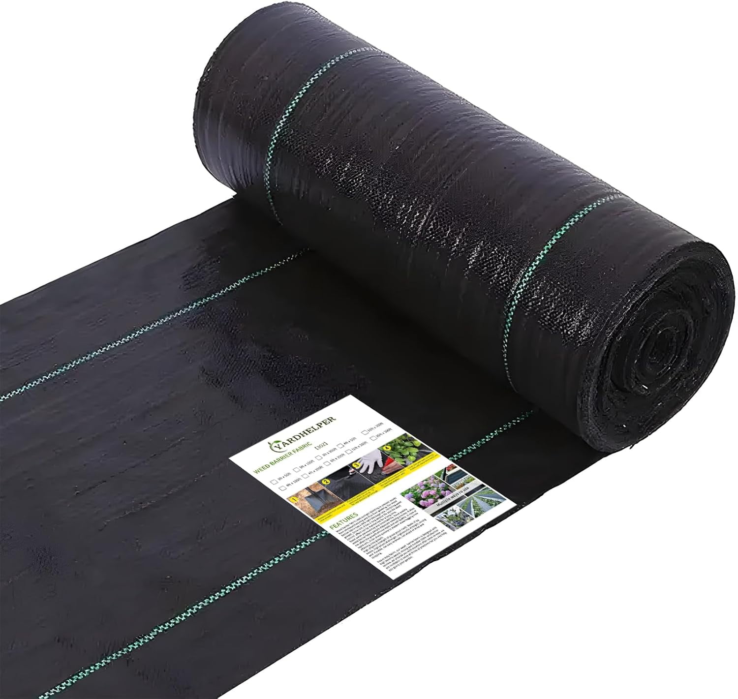 Weed Barrier Fabric Heavy Duty Landscape Driveway Fabric Garden 4ft x ...