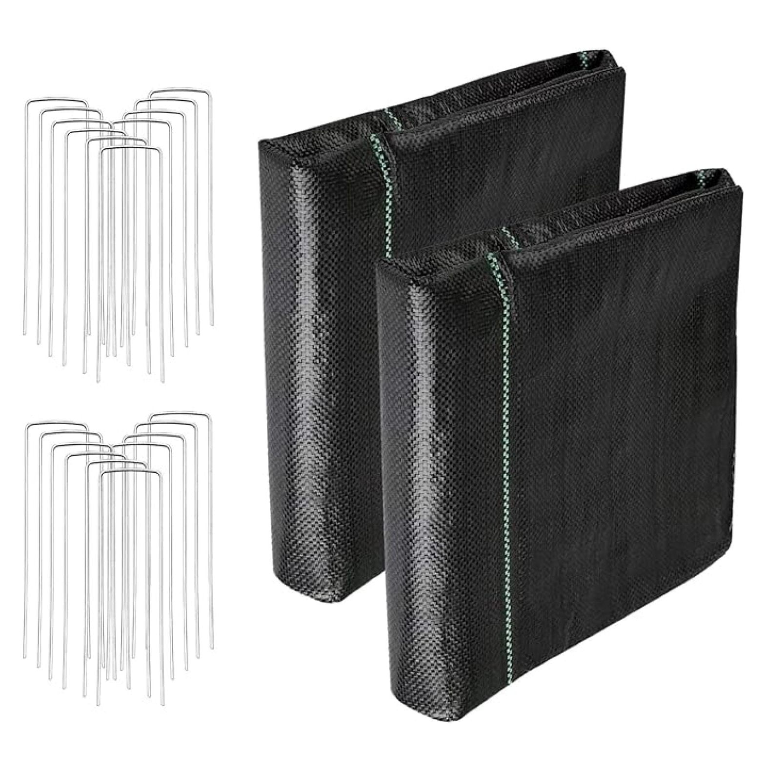 Weed Barrier Landscape Fabric 3FT x 100FT (2 Pack 3x50FT) - Heavy-Duty ...