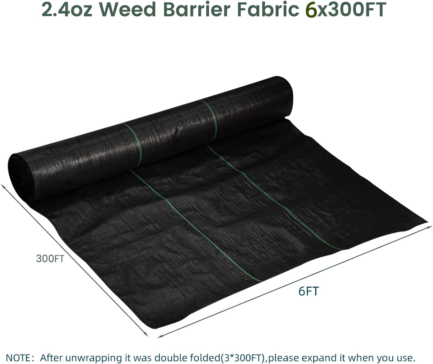 Weed Barrier Landscape Fabric, Garden Landscaping Fabric, Ground Cover ...