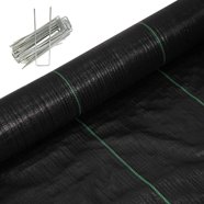 VEVOR Heavy Duty PP Woven Weed Control Fabric Material, 6x300 ft Landscape Ground Cover Cloth, 2 ...