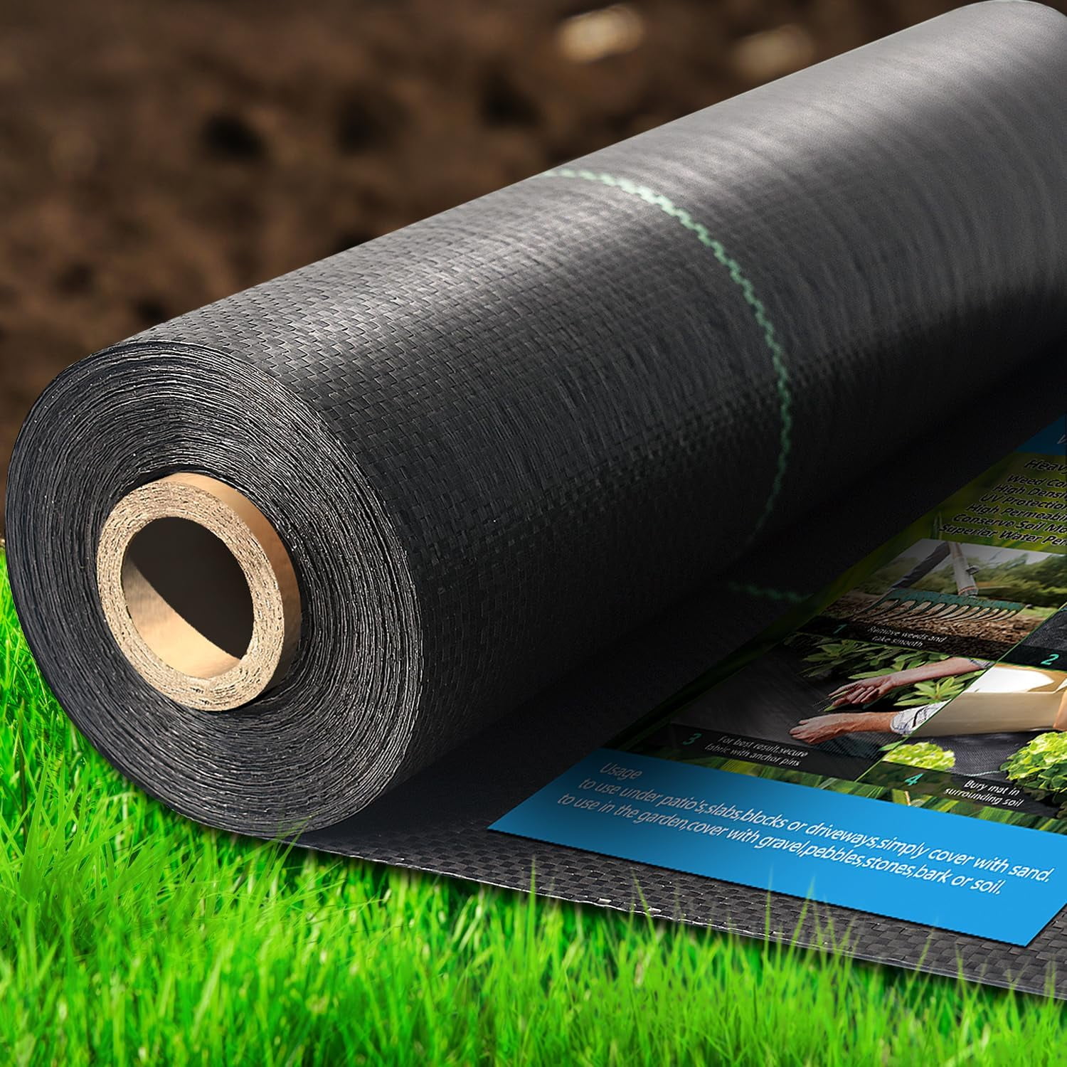 Weed Barrier Landscape Fabric Heavy Duty，Garden Fabric Weed Barrier ...