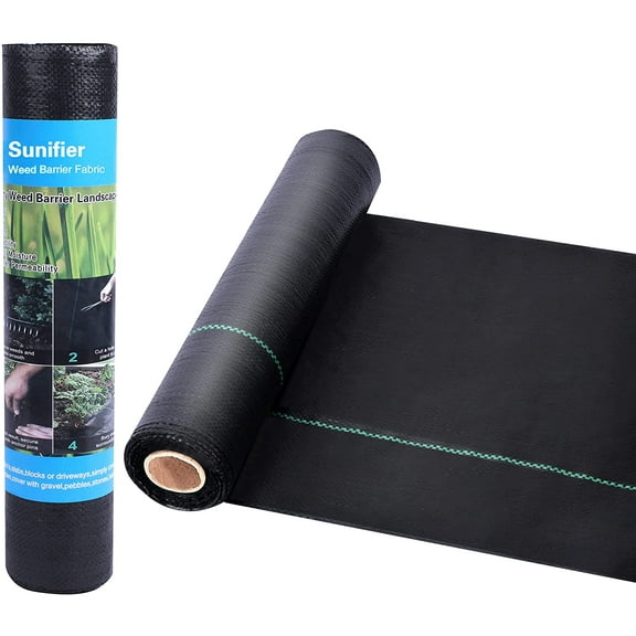 VEVOR Weed Barrier Landscape Fabric,3*100FT Heavy Duty Garden Weed ...