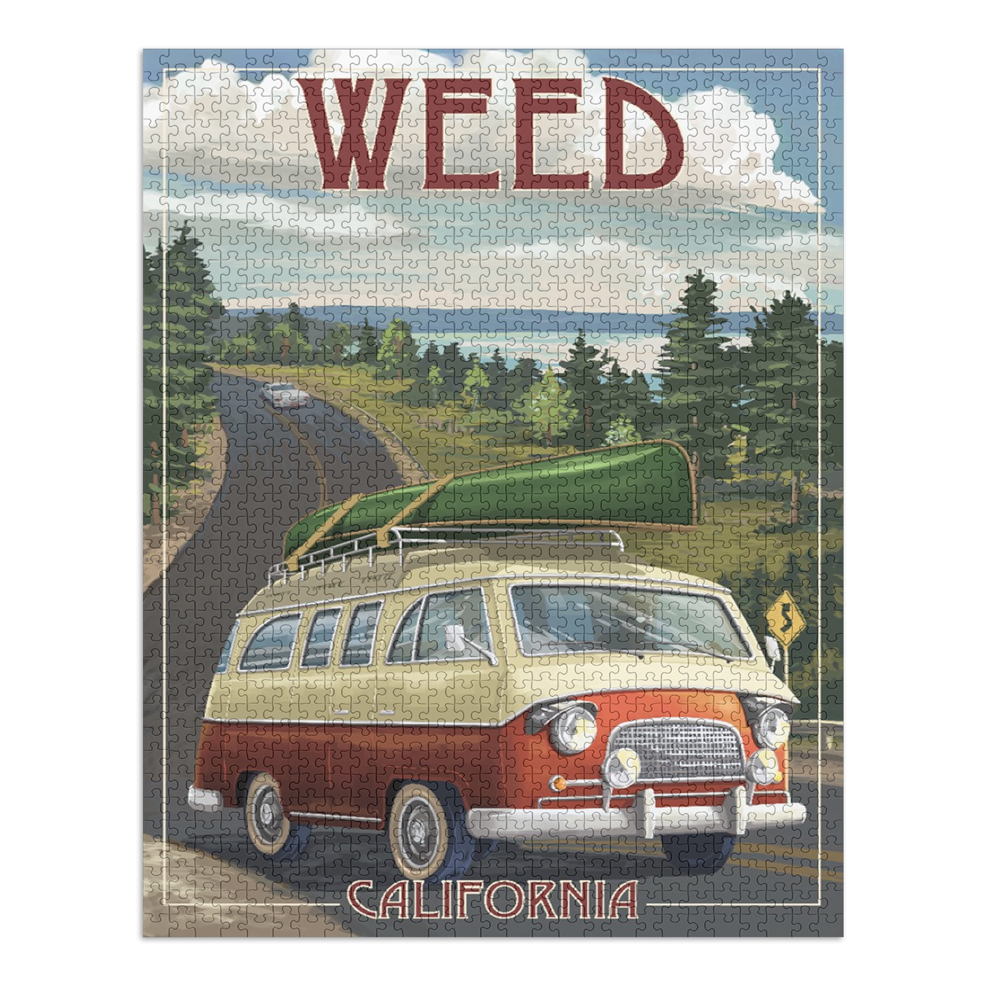 Weed, California, Camper Van (1000 Piece Puzzle, Size 19x27 ...