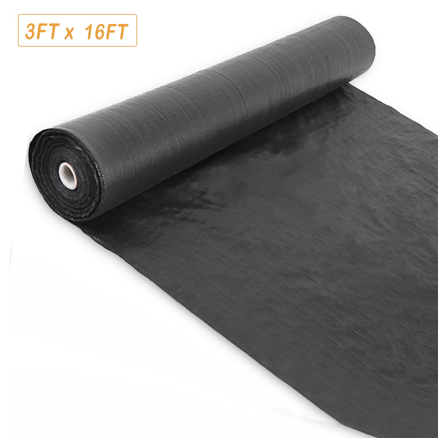 Weed Cover Landscape Fabric Woven Ground Barrier 3FT x 16FT Heavy-duty ...