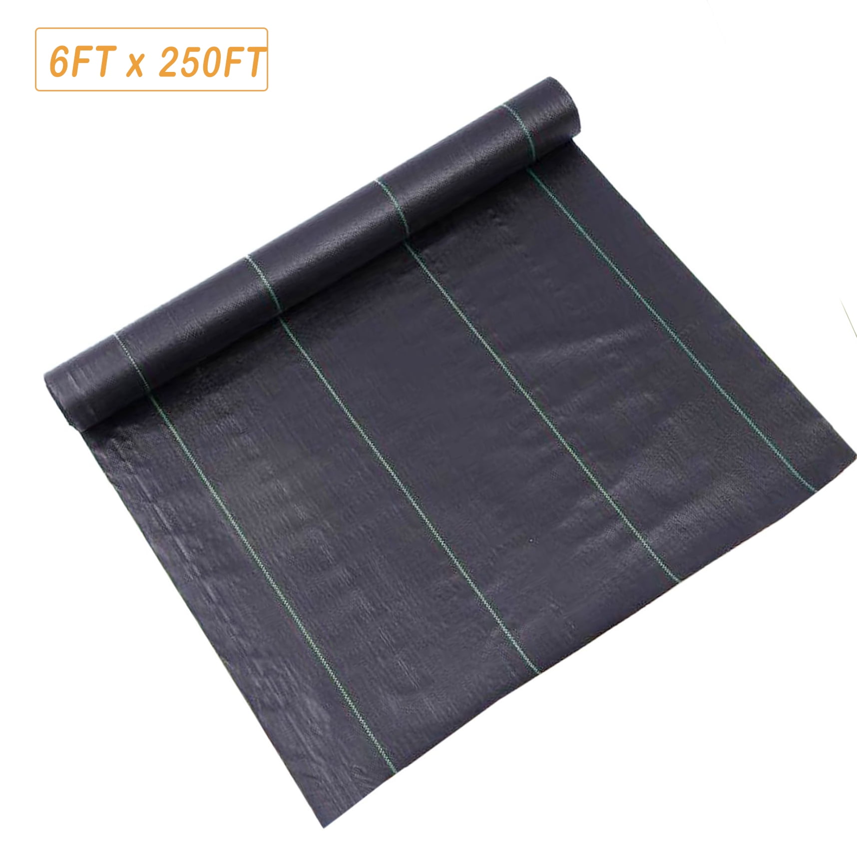 Weed Cover Landscape Fabric Woven Ground Barrier 6FT x 250FT Heavy-duty ...