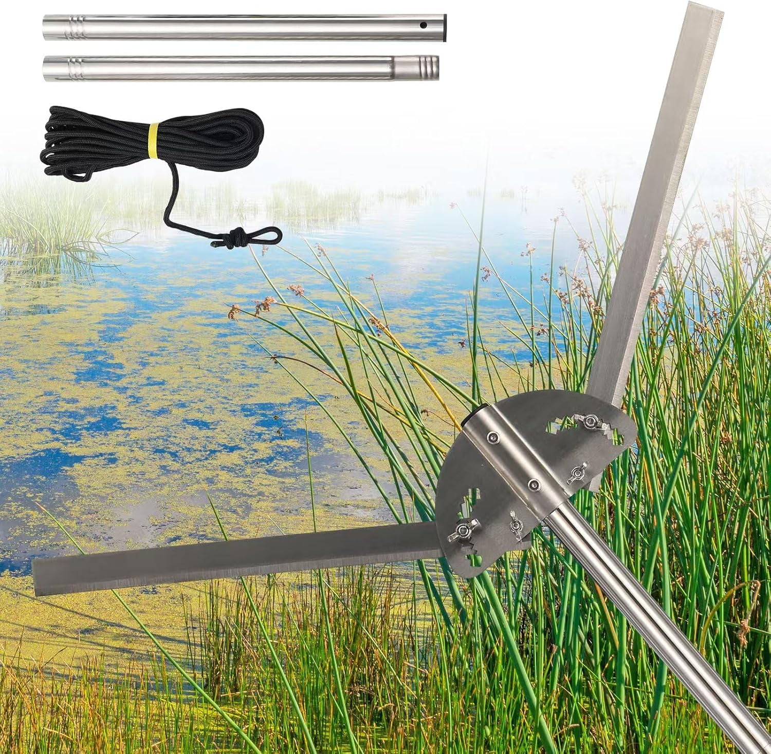 Weed Cutter, Heavy Duty Large Aquatic Pond Plant Cutting Tool with ...